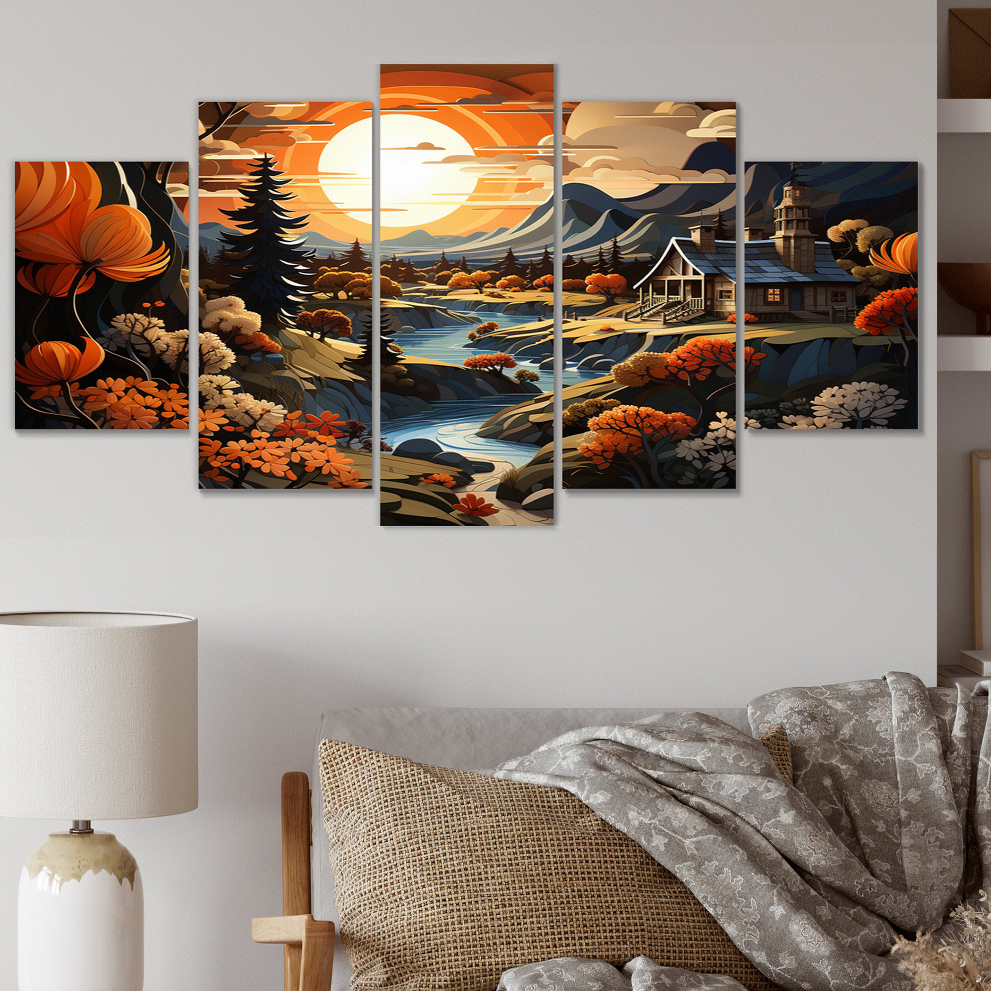Millwood Pines Farmhouse Sunlit Haven Papercut - Modern Metal Wall Art ...