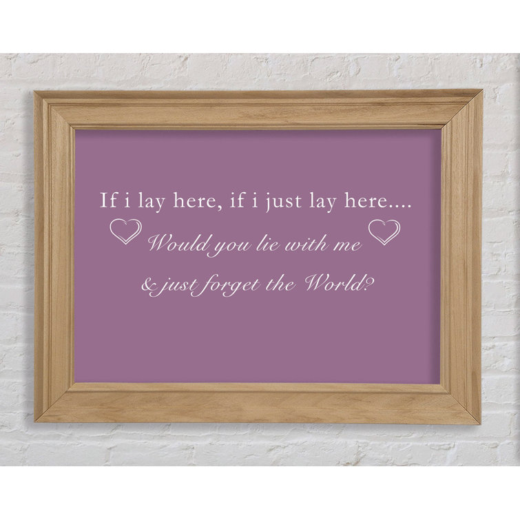 Bright Star Music Quote If I Lay Here Snow Patrol Dusty Pink - Single ...