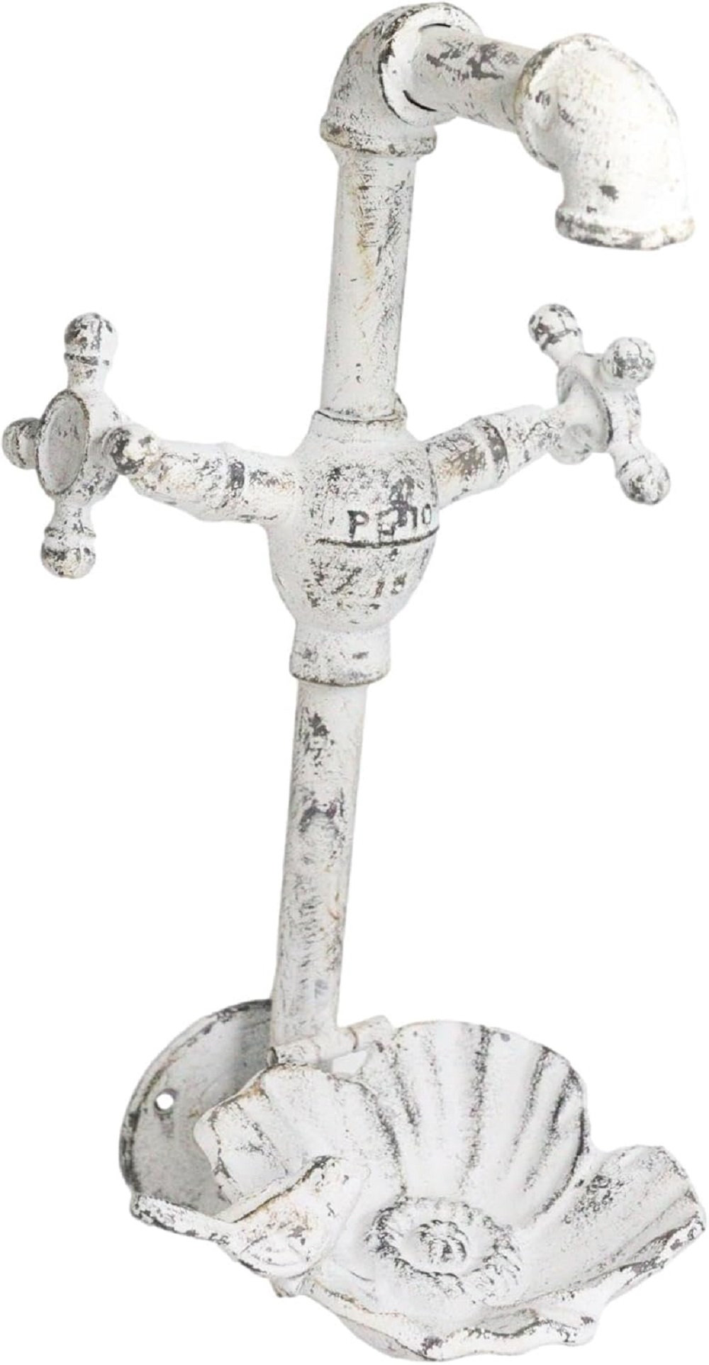 Ophelia & Co. Cast Iron Antiqued White Spigot Faucet Bird On Flower ...