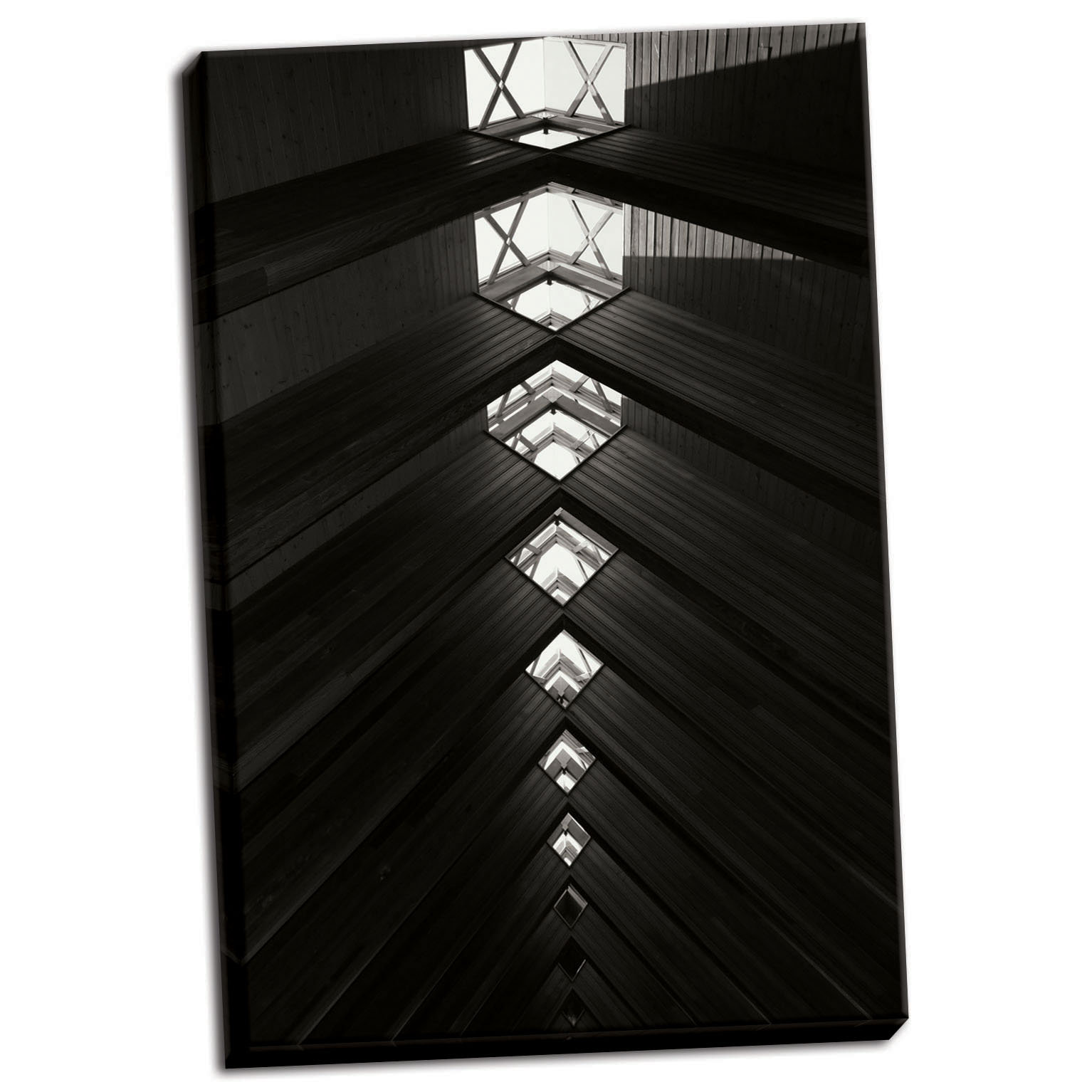 Ebern Designs 'Diamond Ceiling I' Photographic Print on Wrapped Canvas ...
