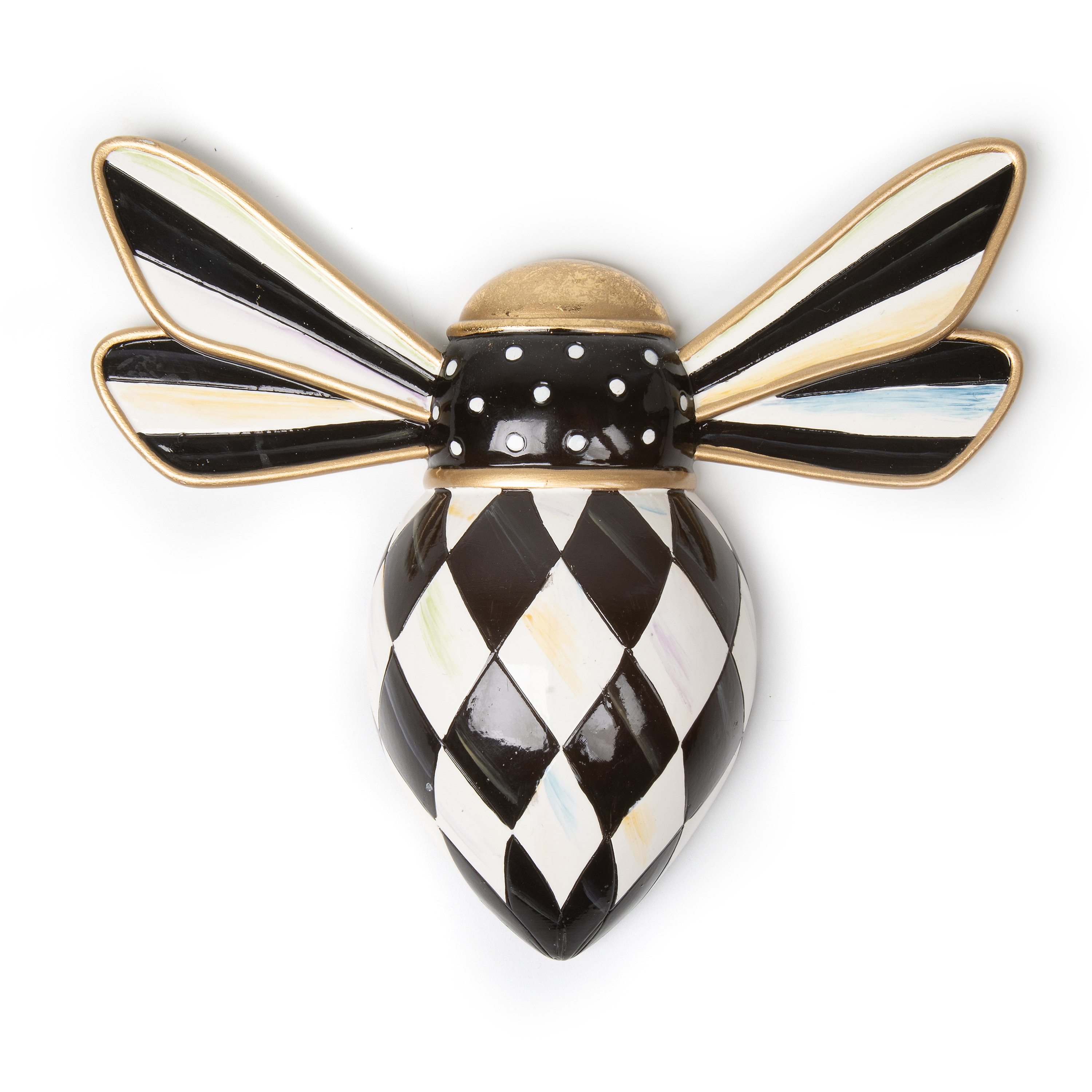 MacKenzie-Childs Courtly Check Bee Wall Decor | Perigold