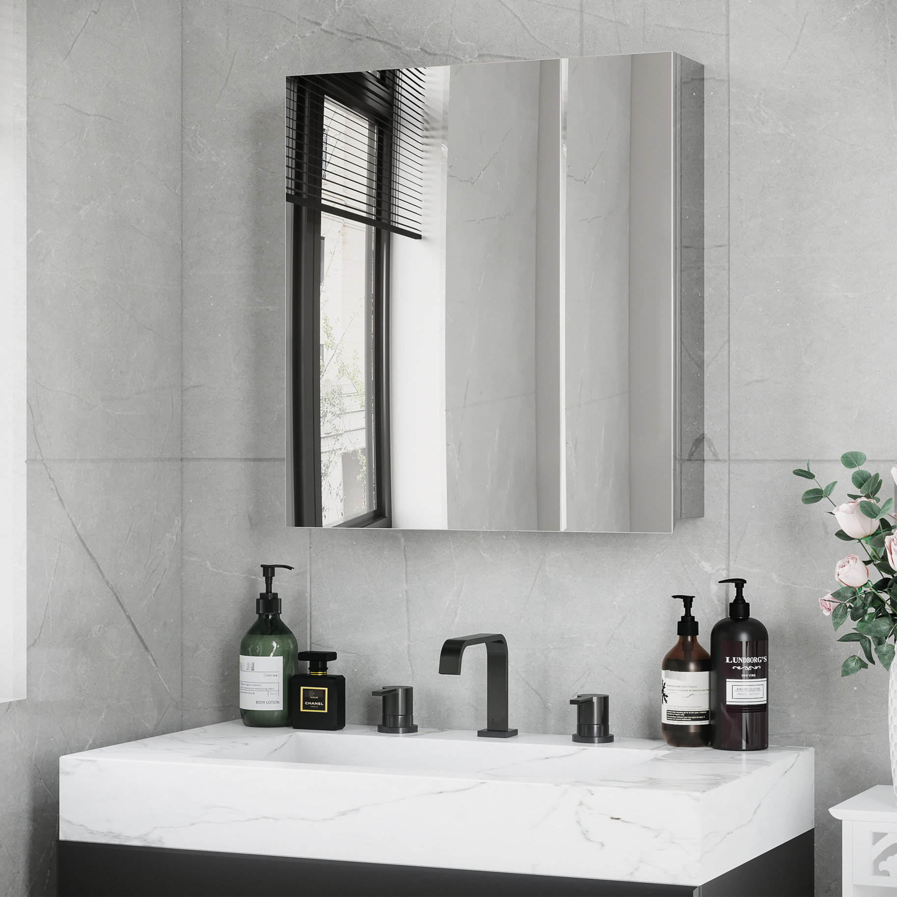 Brayden Studio Bathroom Storage - Cabinet With Mirror For Organization ...