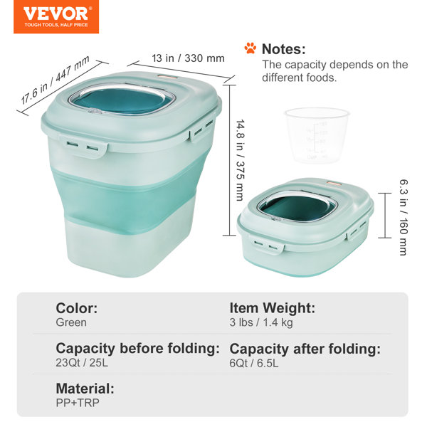 VEVOR 50 lb Food Storage Container | Wayfair
