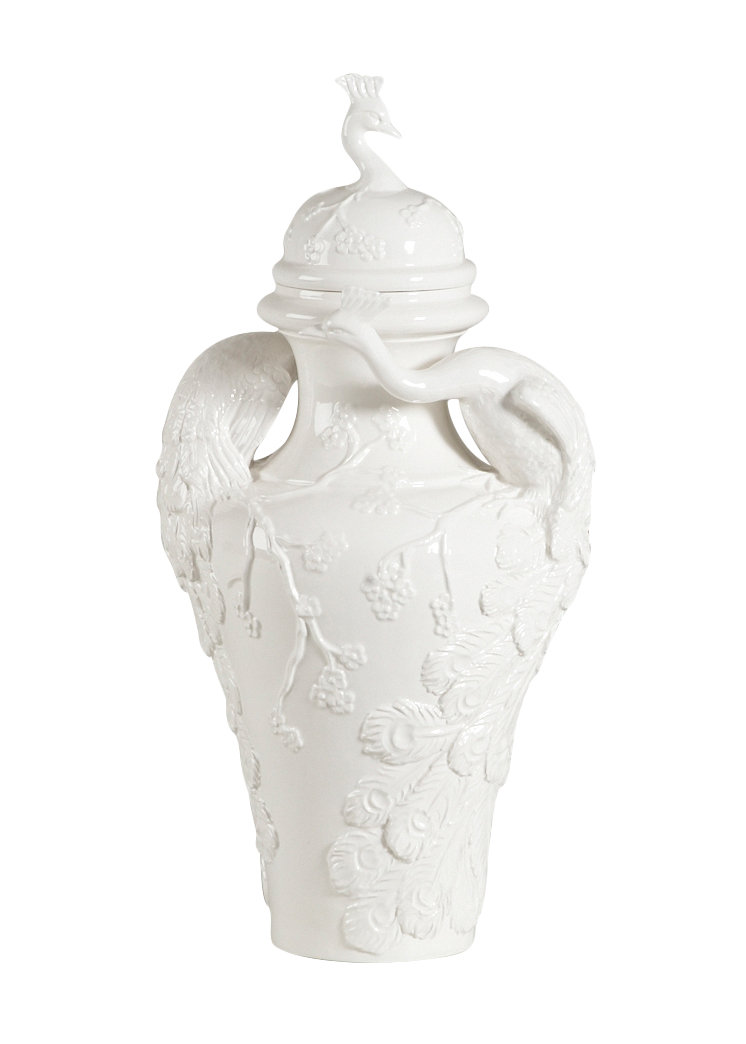 Chelsea House White 20" Ceramic Jar | Wayfair