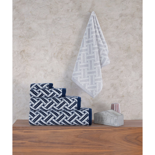 Brooks Brothers Criss Cross Stripe 6 Pcs Towel Set & Reviews | Wayfair