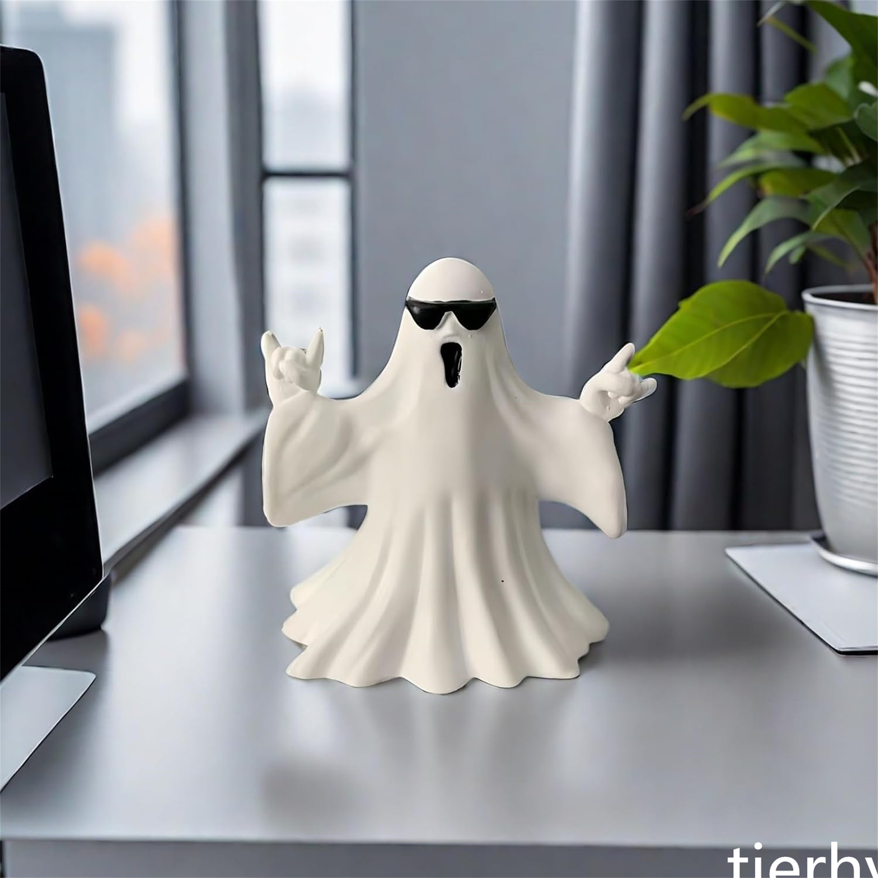The Holiday Aisle® Spooky Resin Ghost Statue | Wayfair