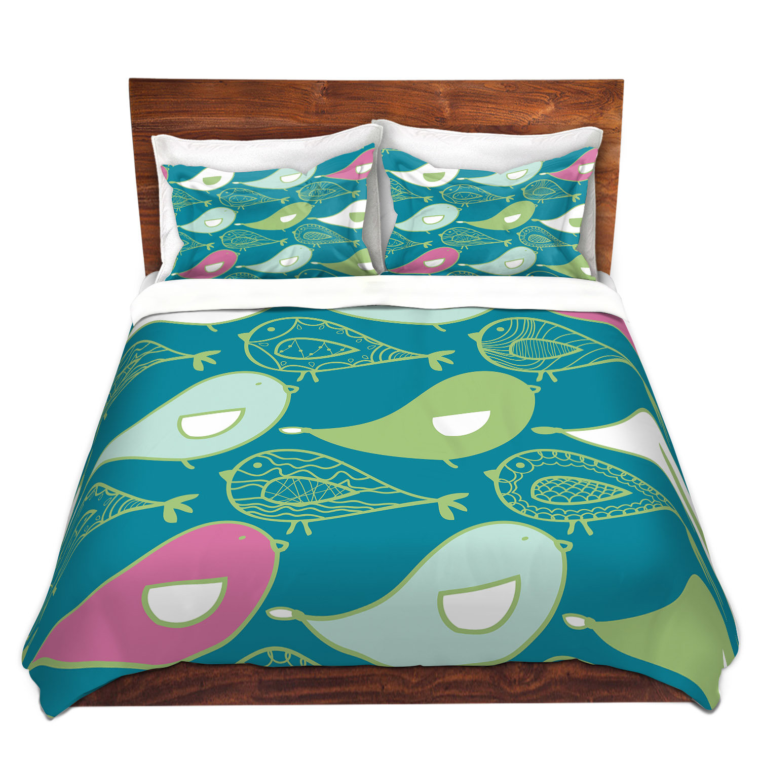 DiaNoche Designs Traci Nichole Design Studio Birds Of A Feather Blue ...