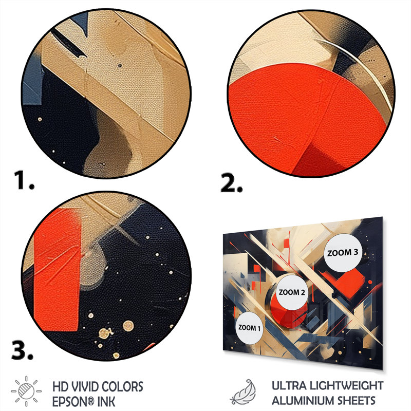 Wrought Studio™ Red Black Red and Black Depth Corner I - Abstract ...