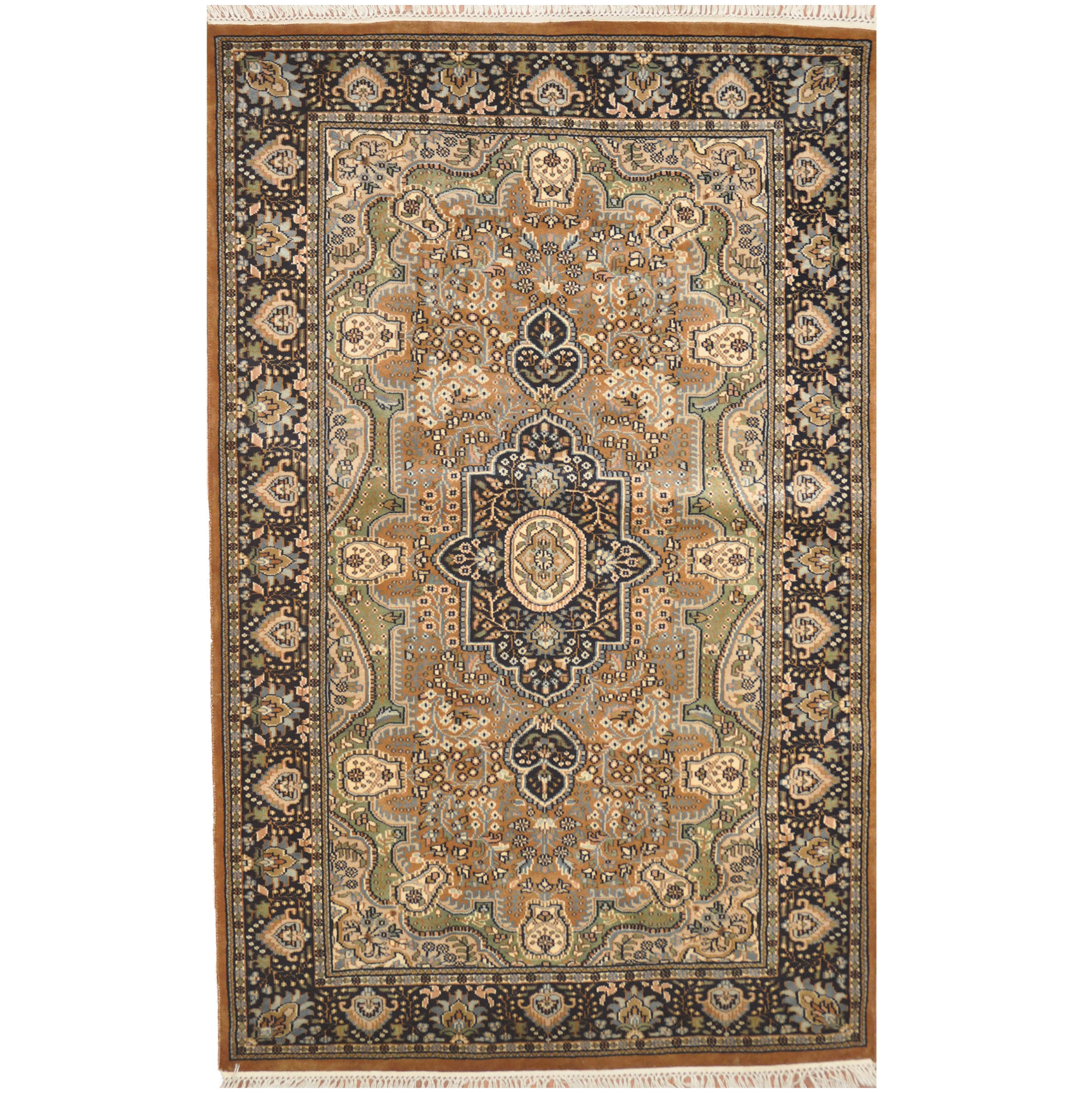 Herat Oriental Indo Hand-Knotted Kashmiri Wool Rug | Wayfair