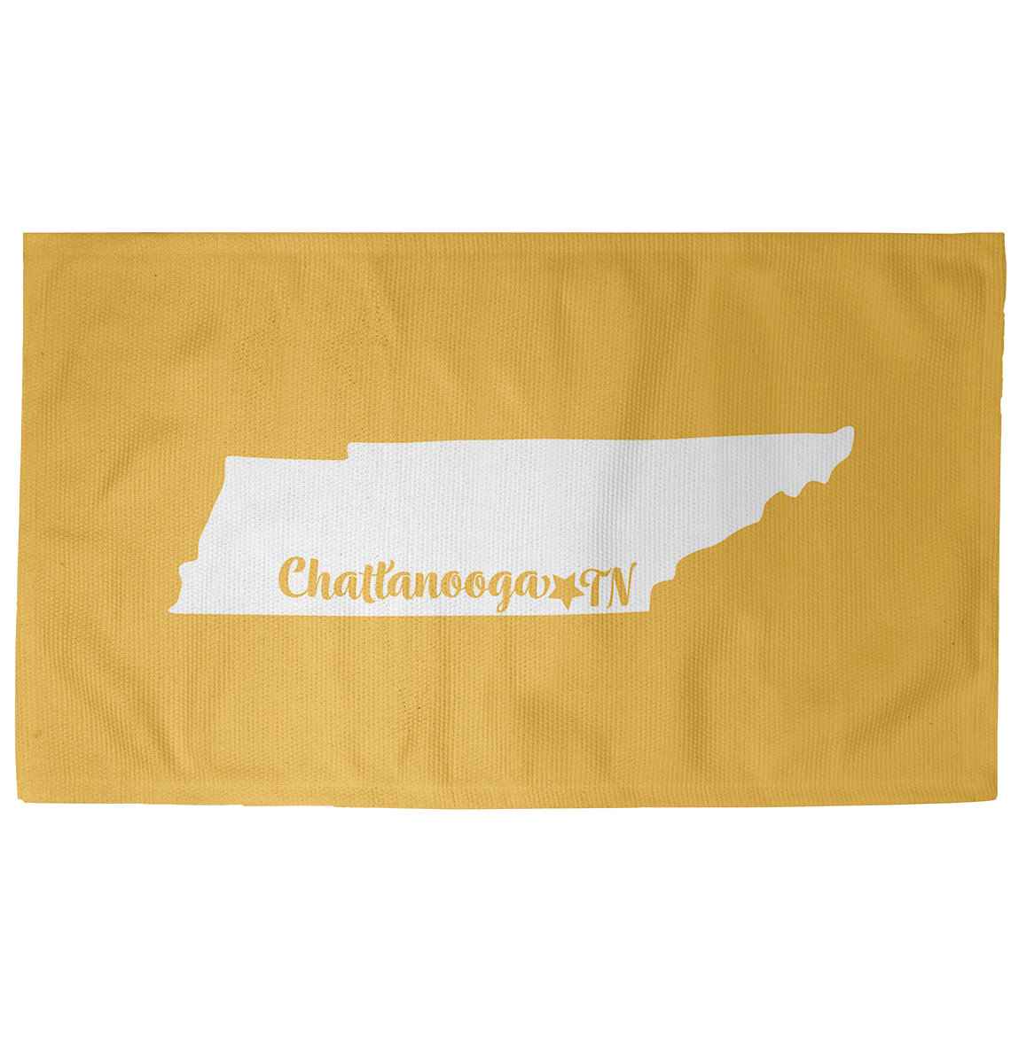 East Urban Home Chattanooga Tennessee Yellow Area Rug | Wayfair
