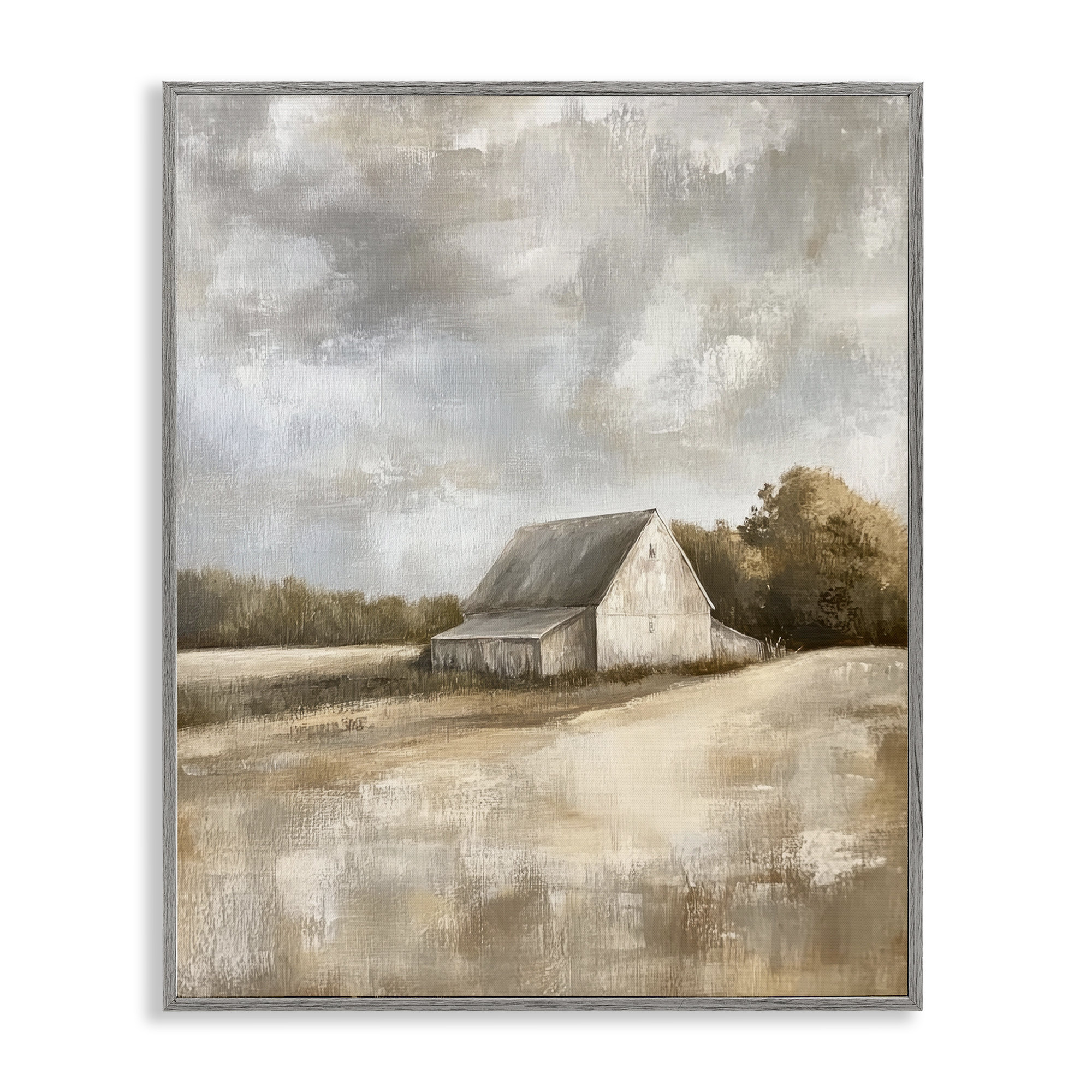 Ophelia & Co. Cloudy Farm Landscape Framed Giclee, design by Petal ...