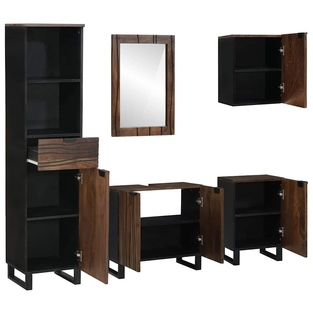 Latitude Run Bathroom Furniture Set With Drawer 5 Pcs 38 X 33 X 160 Cm ...