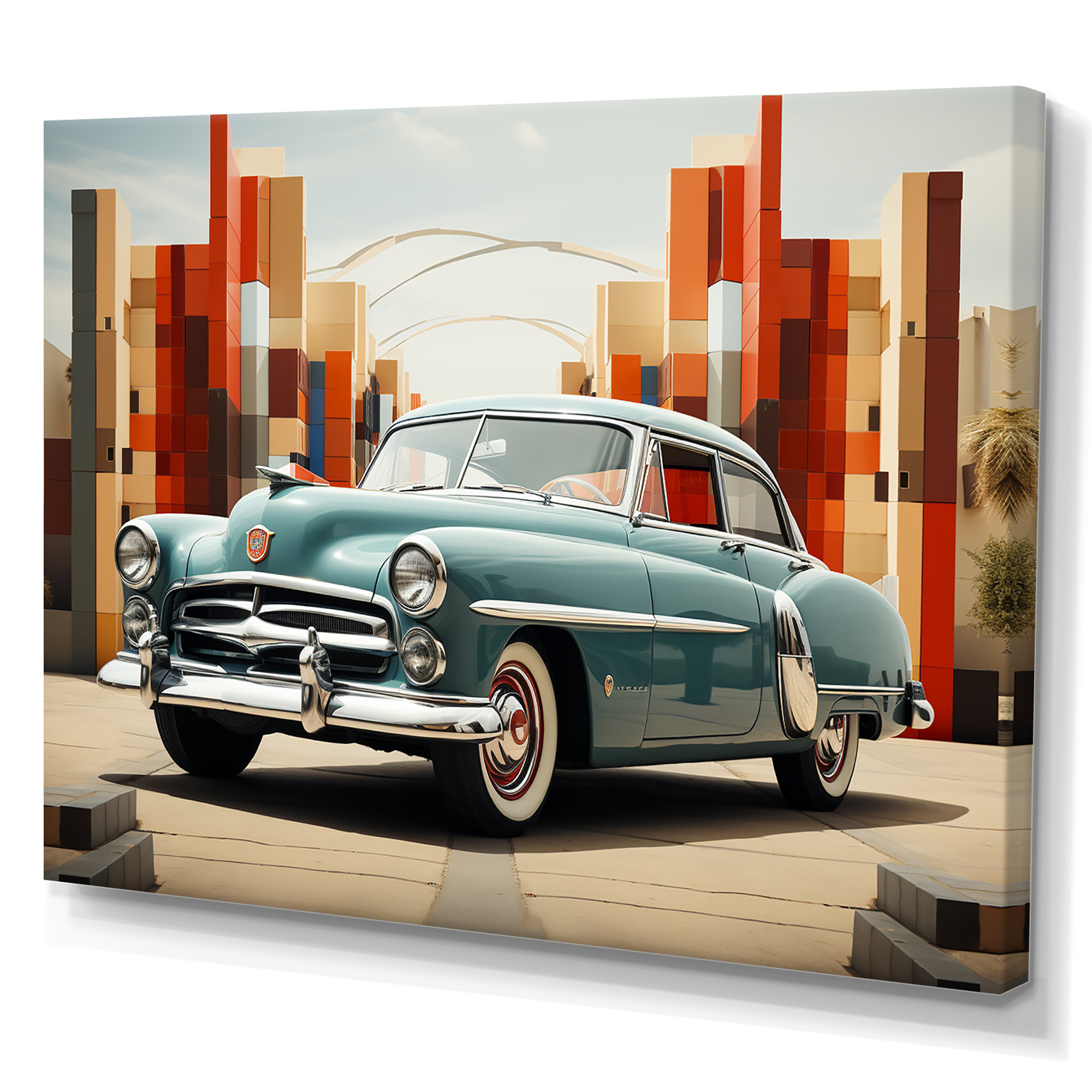 Williston Forge Cubist 1950S Car Vintage Evolution On Canvas Print ...