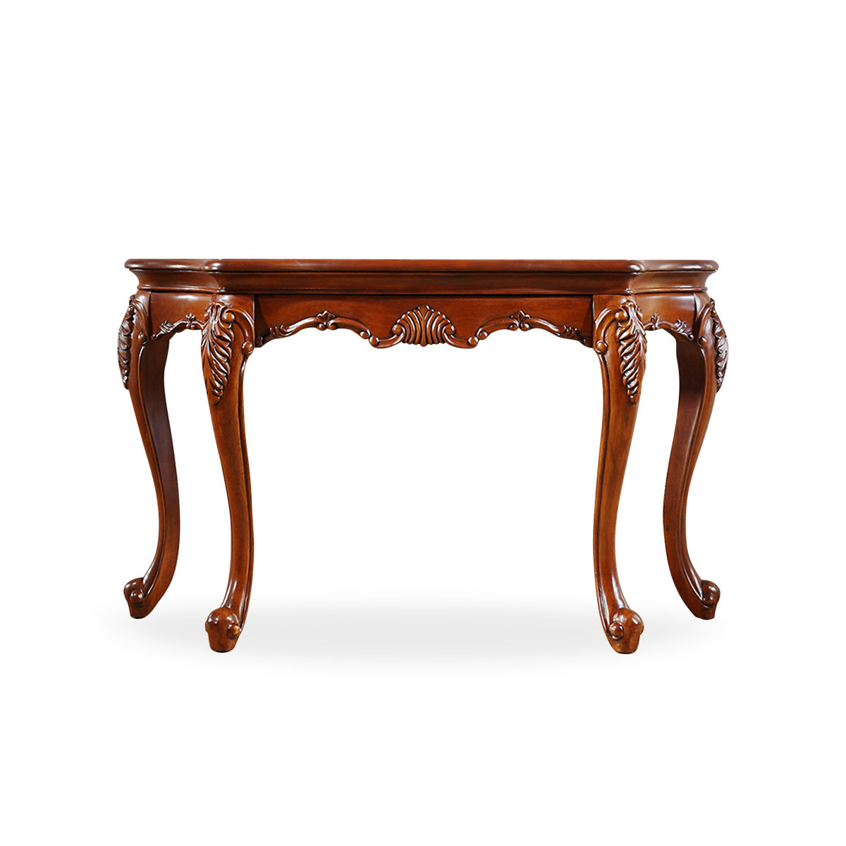 Rite Treasure 49.21" Brown Half Moon Solid Wood Console Table | Wayfair