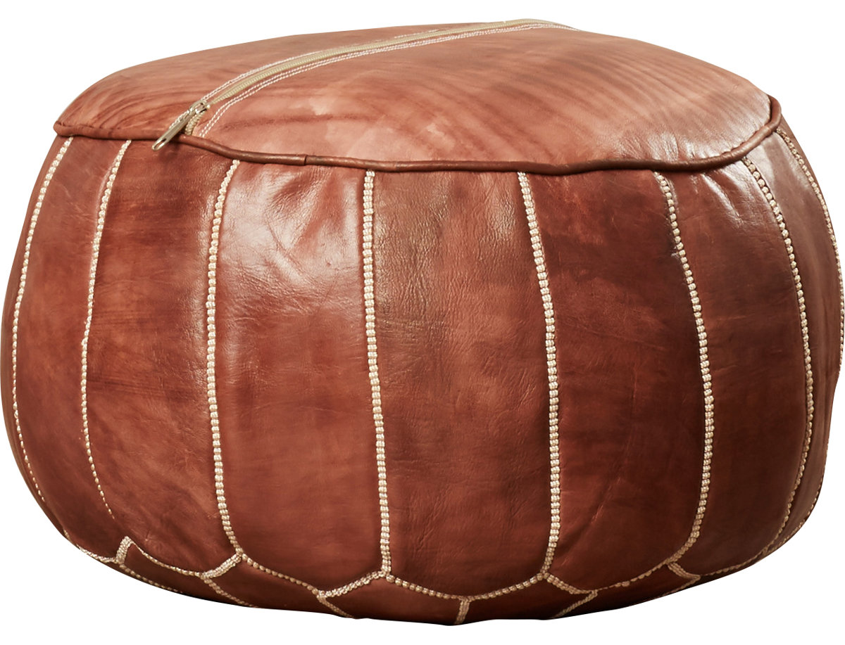 AllModern Richard 20" Wide Round Floral Pouf Ottoman & Reviews ...