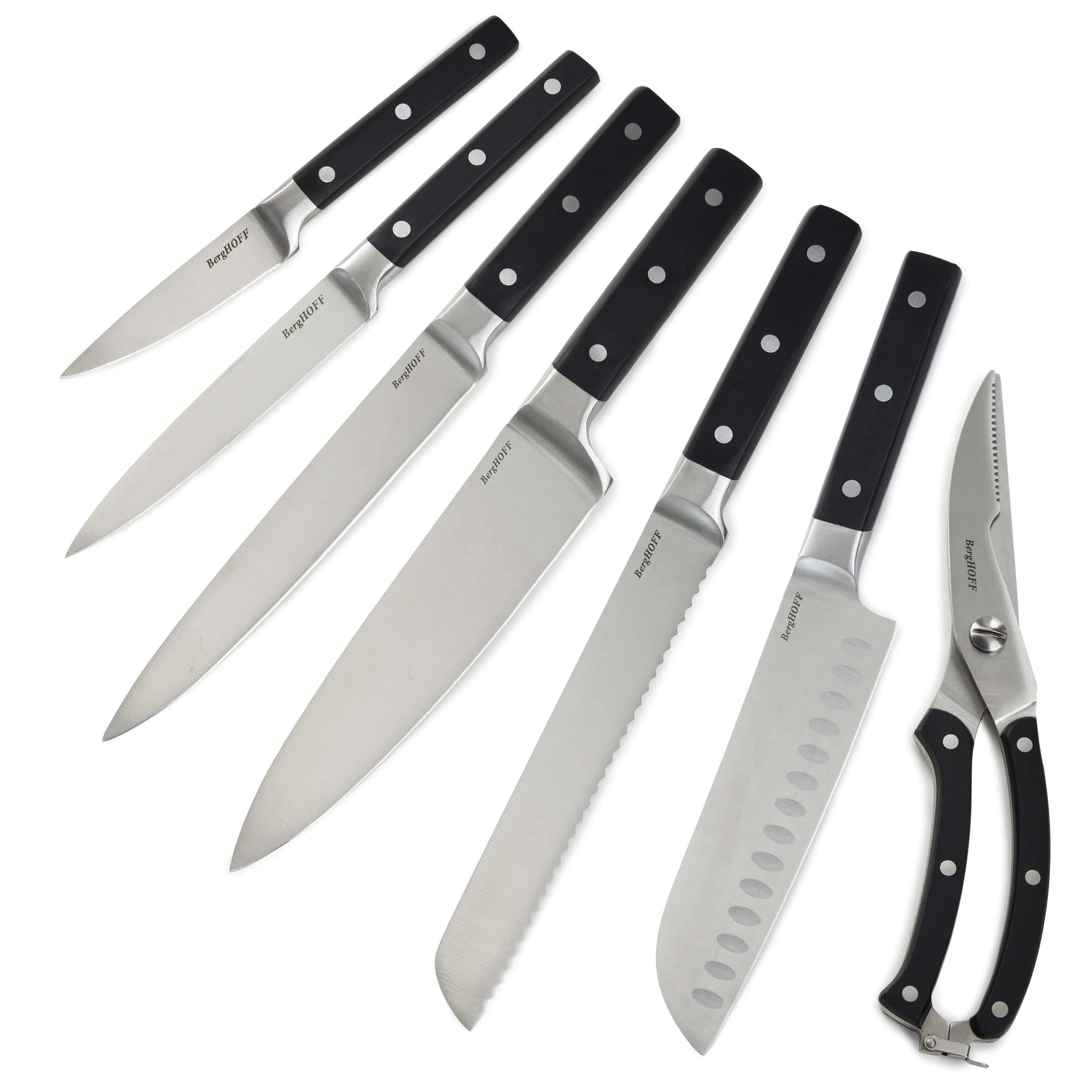 BergHOFF DiNA Gene 7pc Stainless Steel Knife Set | Wayfair