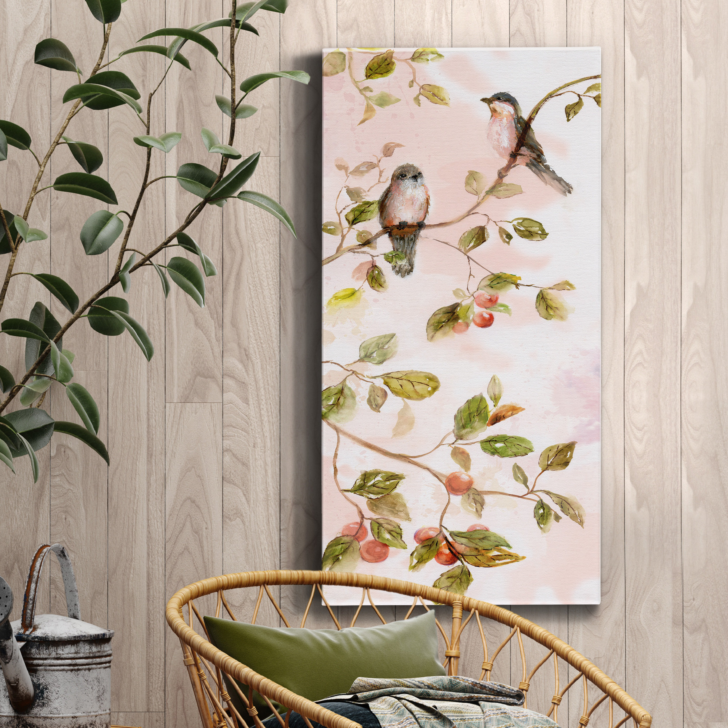 Red Barrel Studio Blushing Birds I - Wrapped Canvas Print - Wayfair Canada