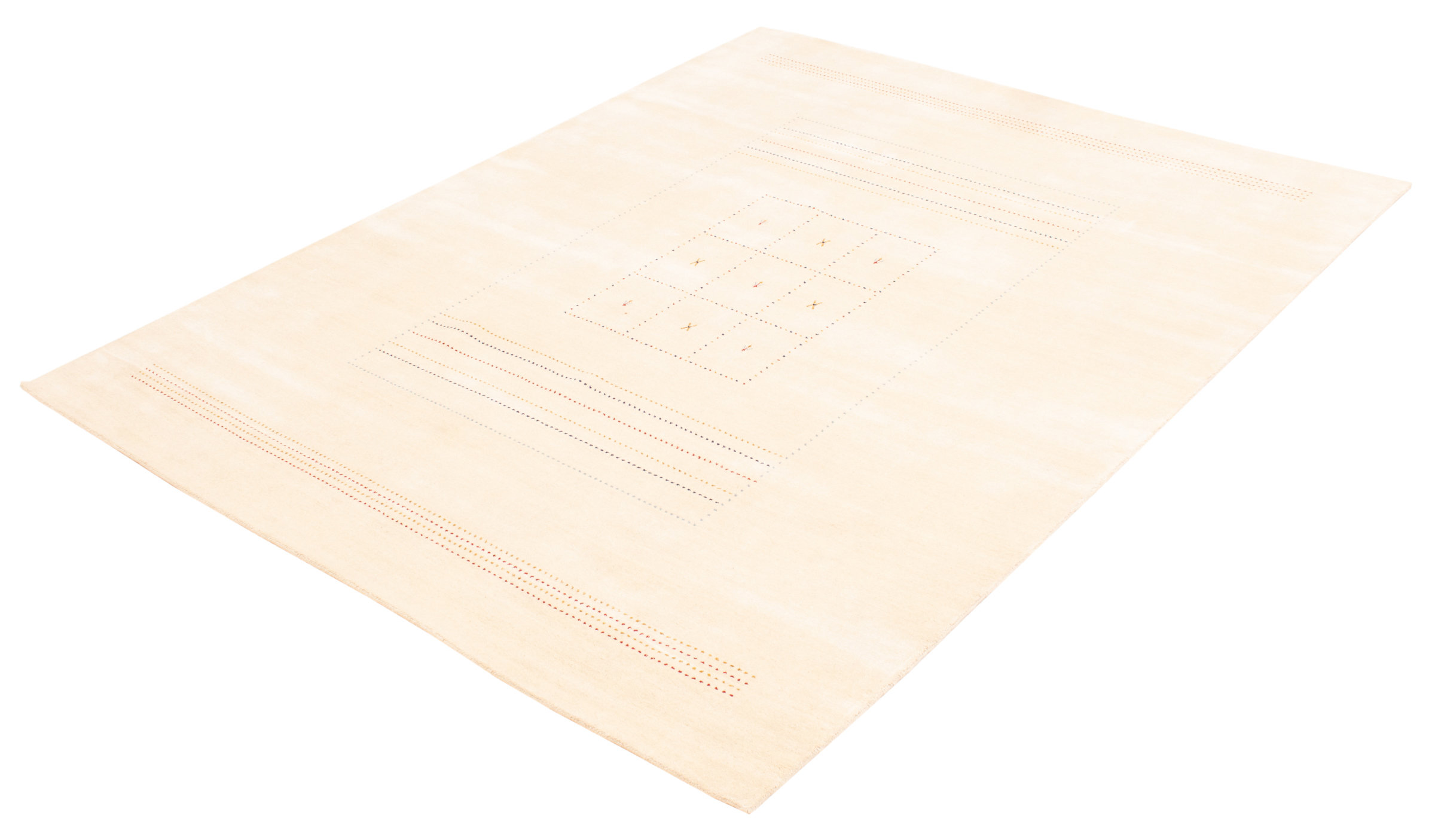 Bungalow Rose Oriental Hand-Knotted Wool Cream Area Rug | Wayfair