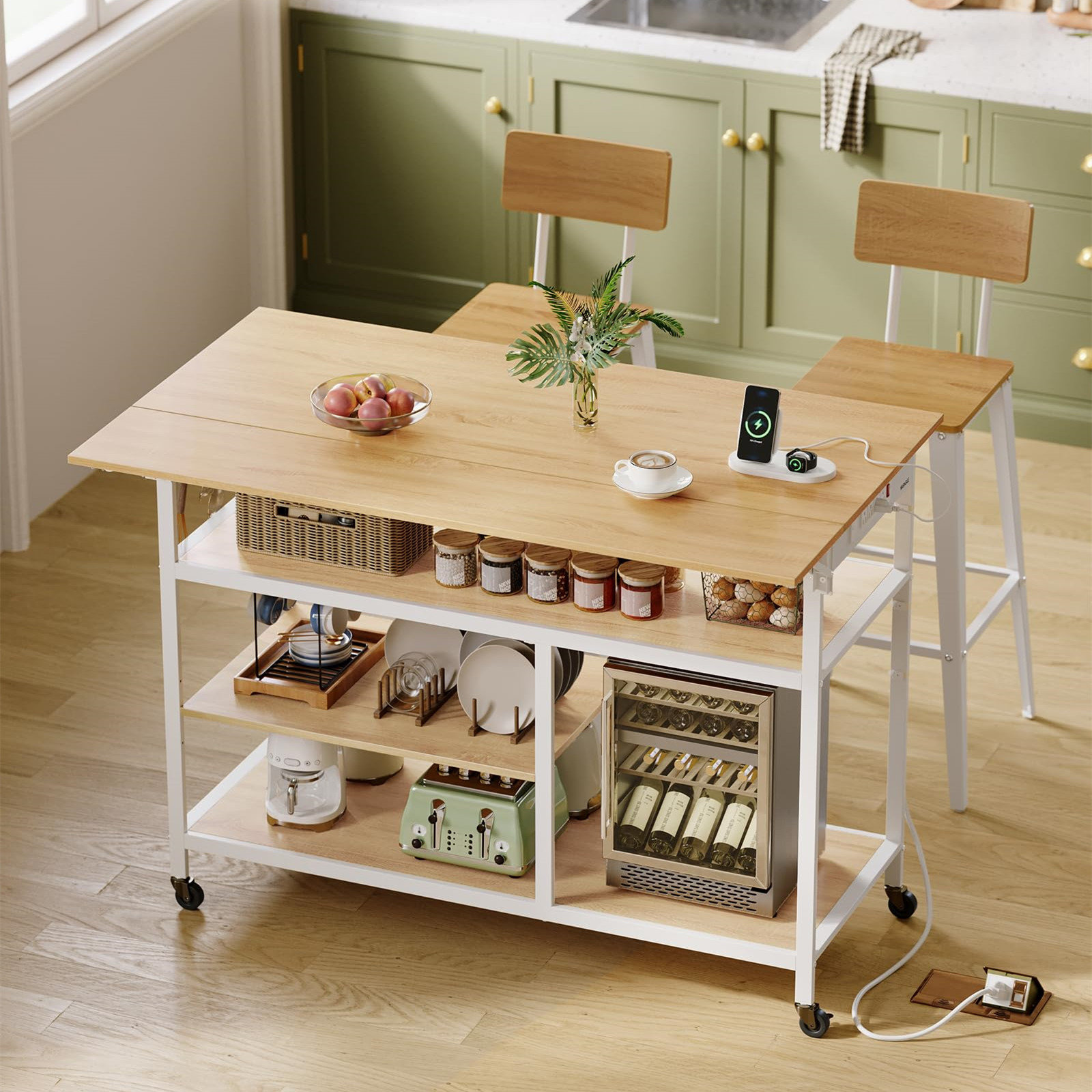 17 Stories Kitchen Island With Drop Leaf - Wayfair Canada
