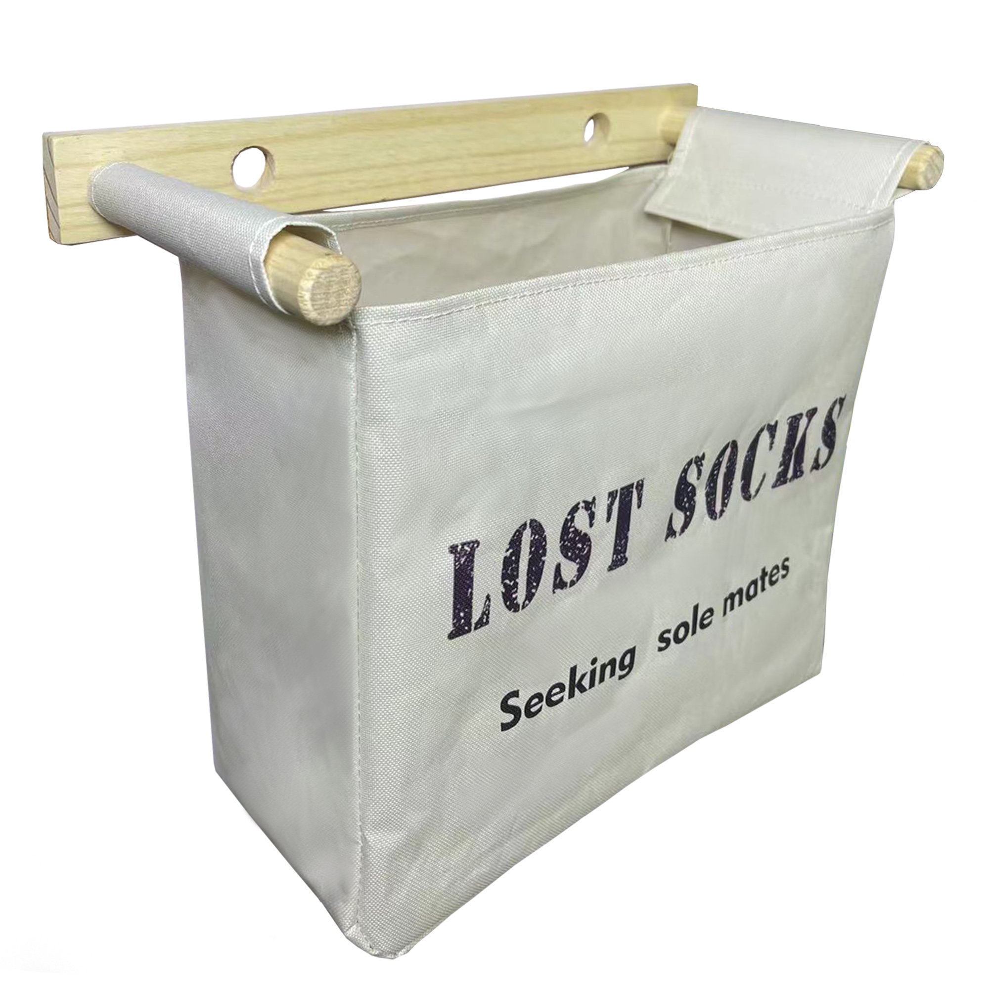 Kiwawa Laundry room lost socks bag wall hanging canvas basket laundry ...