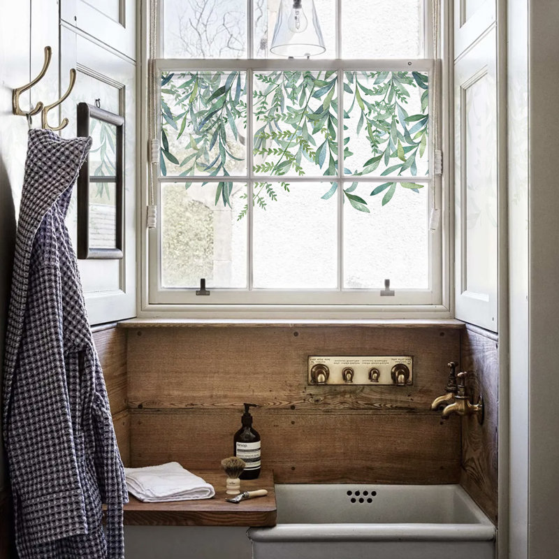 Winston Porter Eucalyptus Plants & Flowers Static Cling Window Decal ...