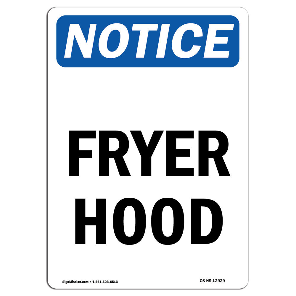 SignMission Fryer Hood Sign | Wayfair