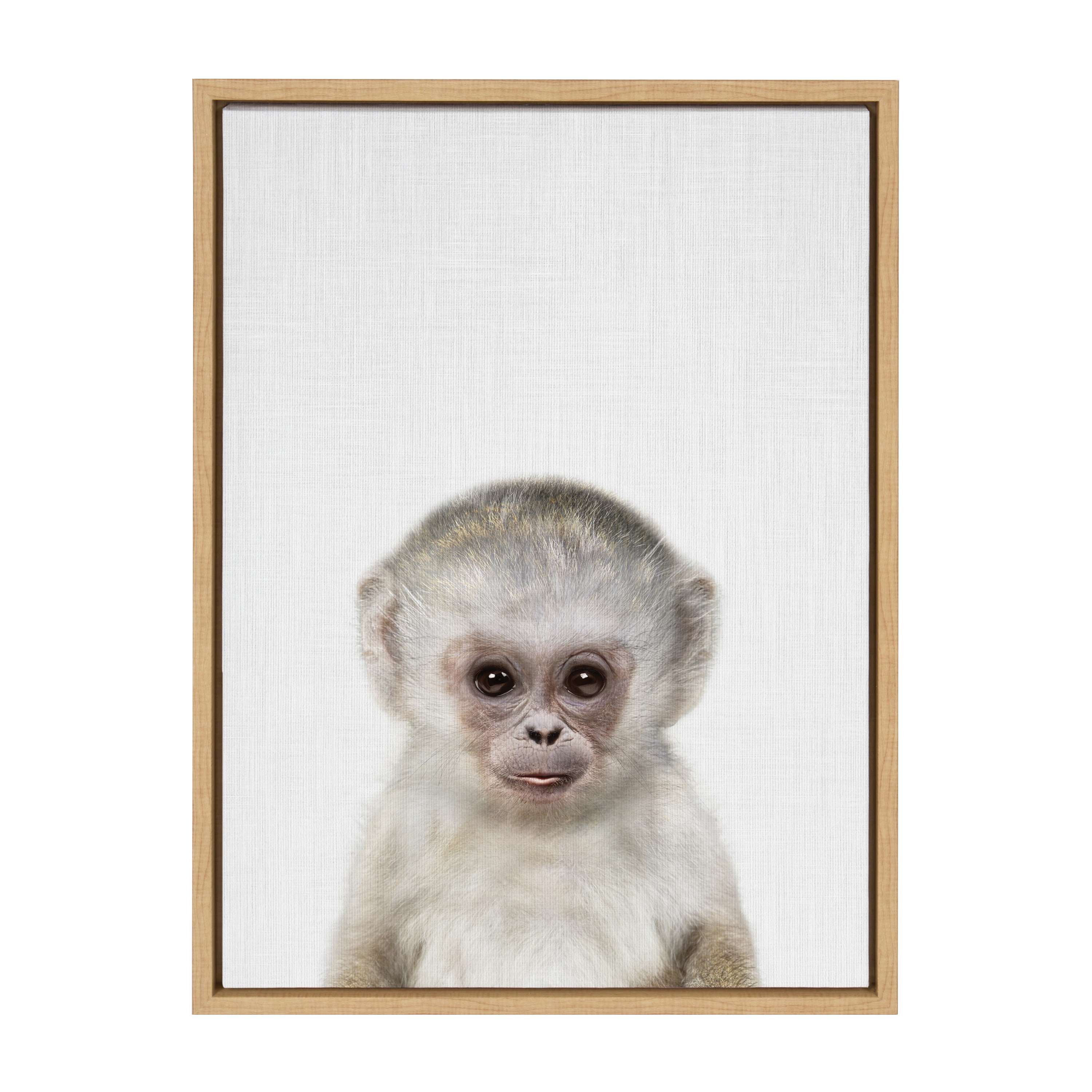 Indigo Safari Sylvie Monkey Colour Framed Canvas by Simon Te of Tai ...