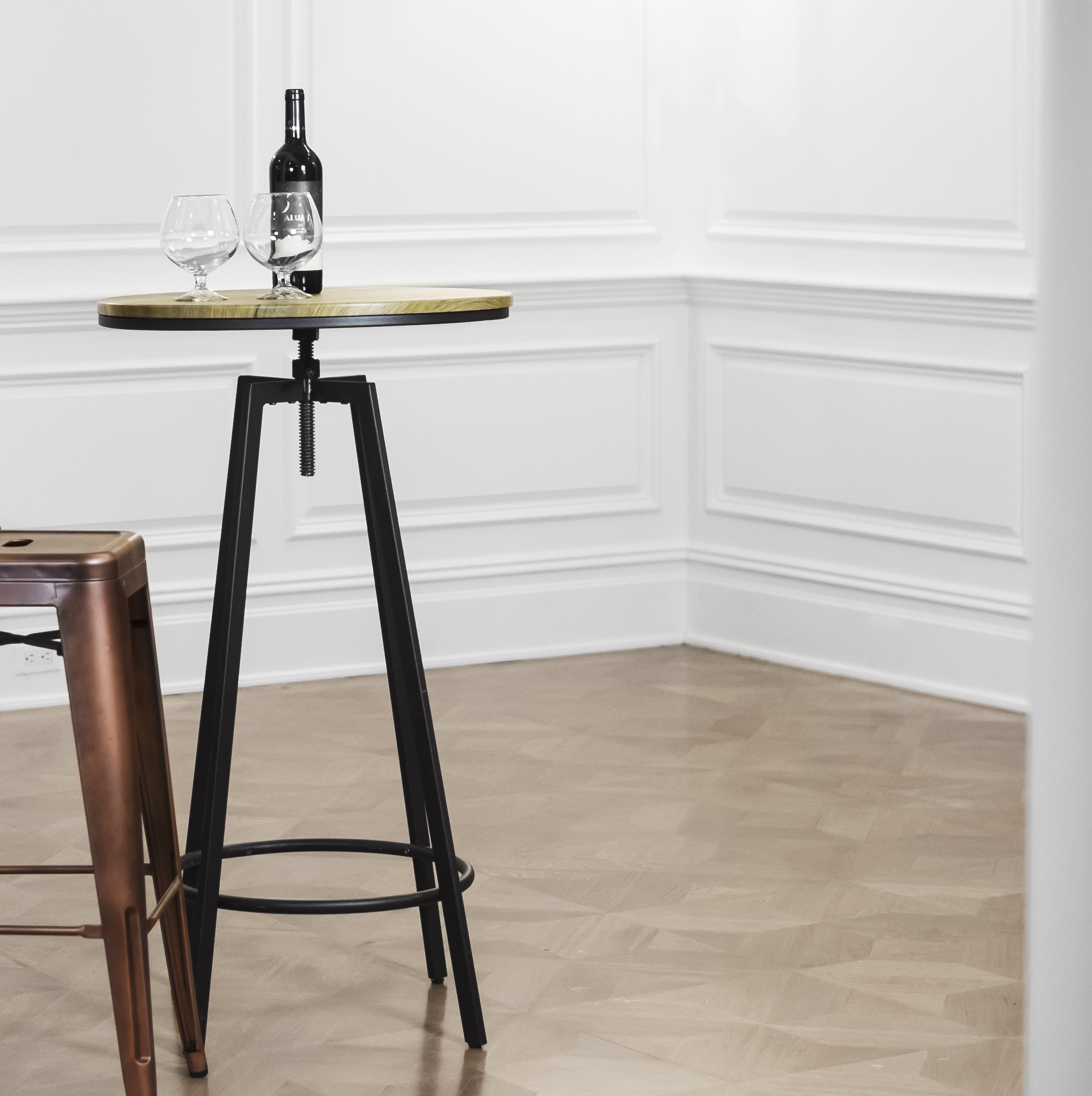 The Party Aisle™ Bar Height 24" Solid Wood Dining Table | Wayfair