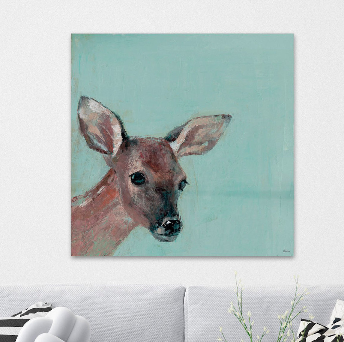 Harriet Bee 'Bonjour Fawn' Print on Wrapped Canvas | Wayfair