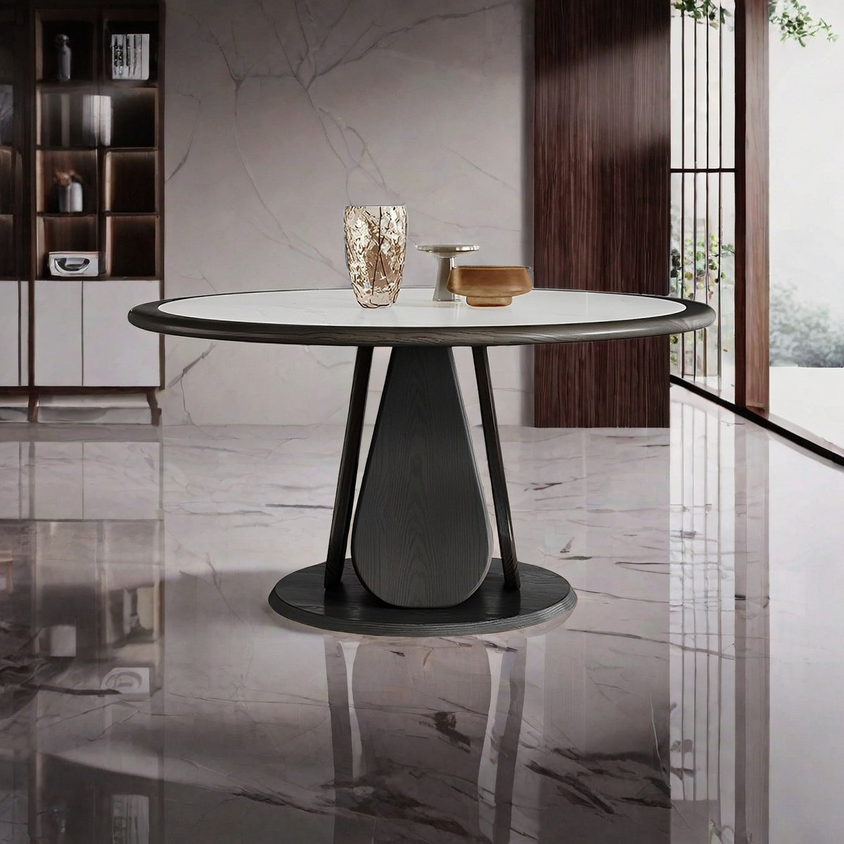 Pakloer Italian high-end circular rock dining table | Wayfair