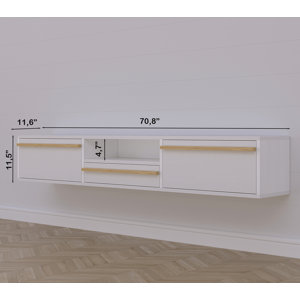 Wrought Studio Hawana 71" Modern and Minimalist Wall Mounted Floating ...