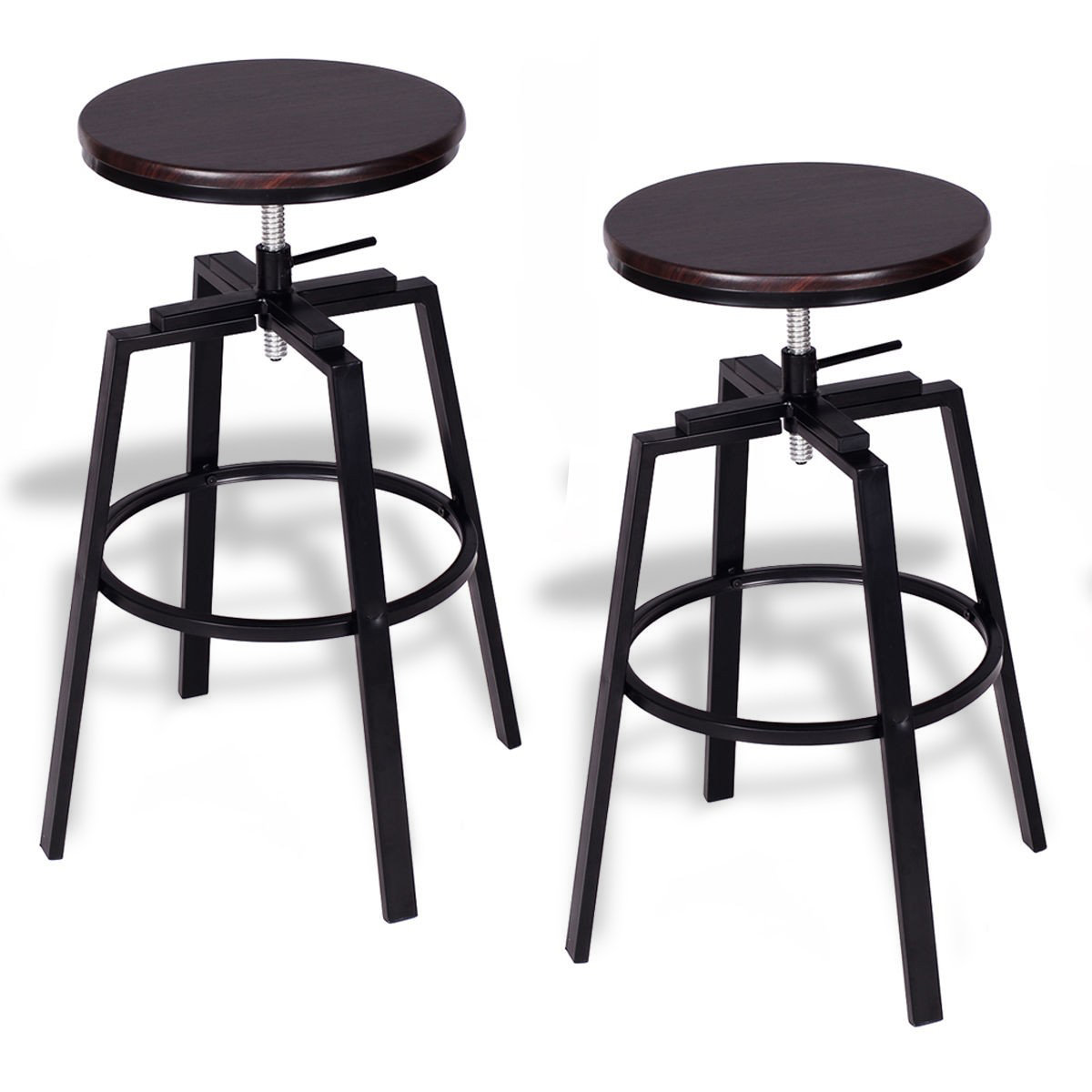 Steelside™ Reina Swivel Adjustable Height Bar Stool | Wayfair