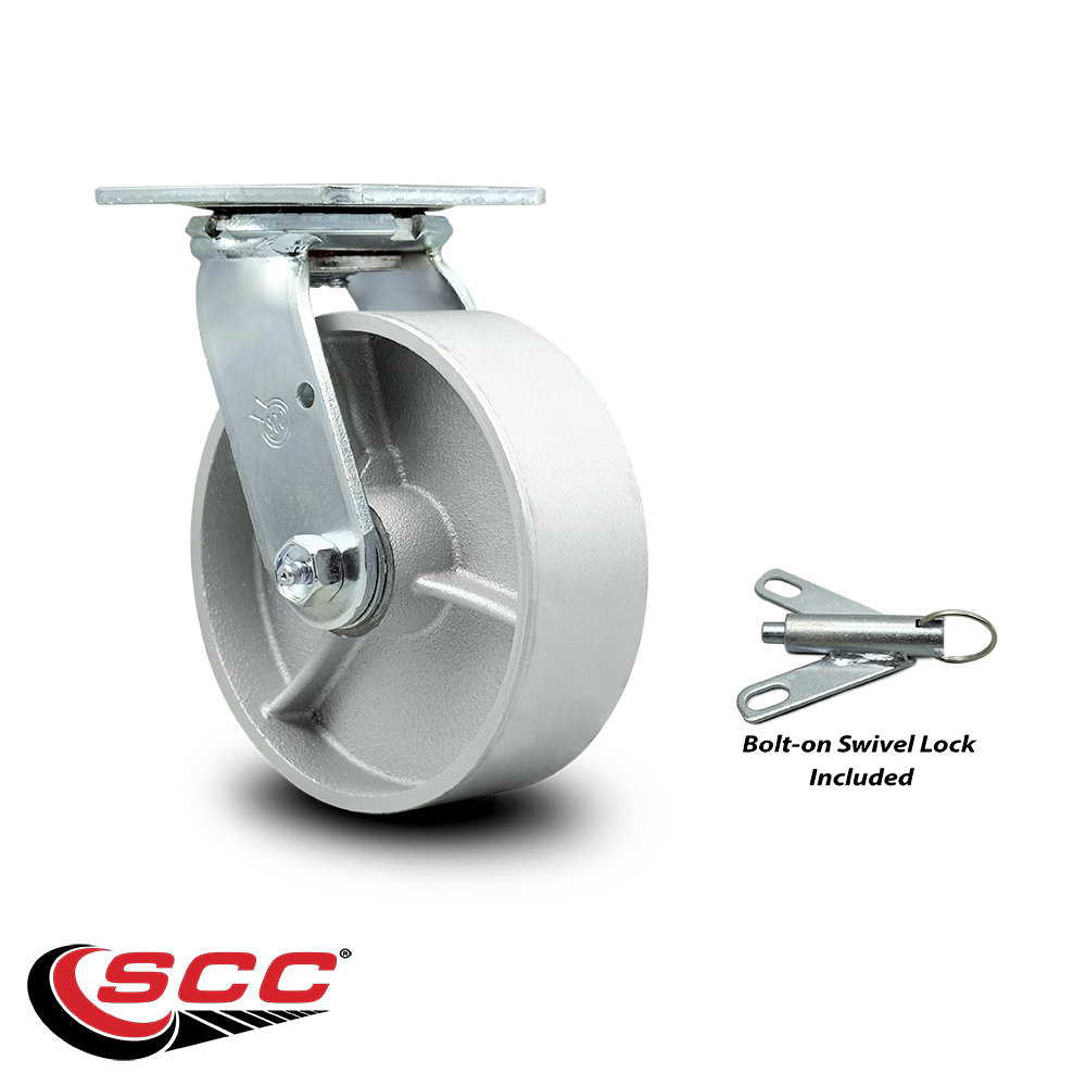 Service Caster Semi Steel Swivel with Roller Bearing and Swivel Lock ...