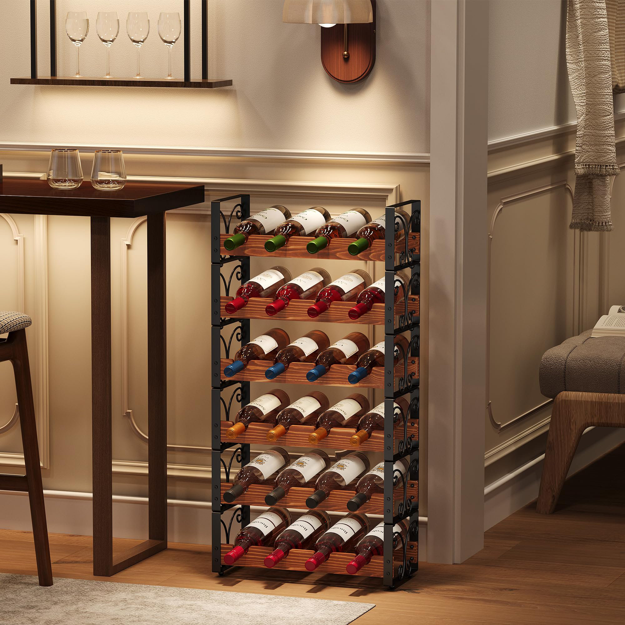 wine rack walnut