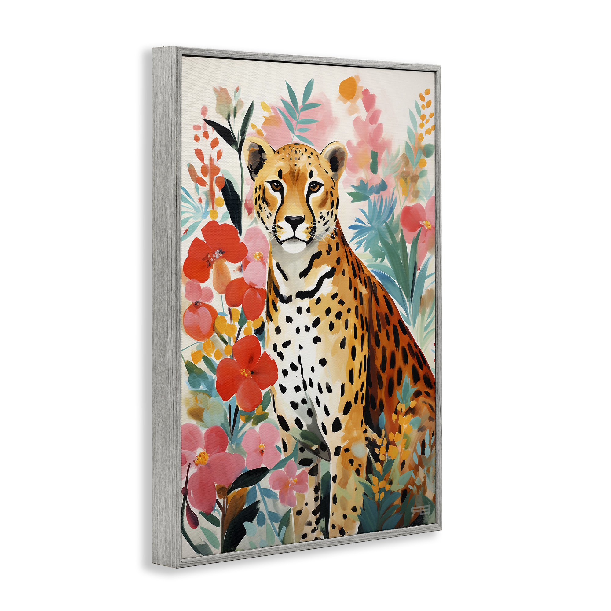 Stupell Industries Floral Adorned Leopard Giclee Art by Roozbeh ...