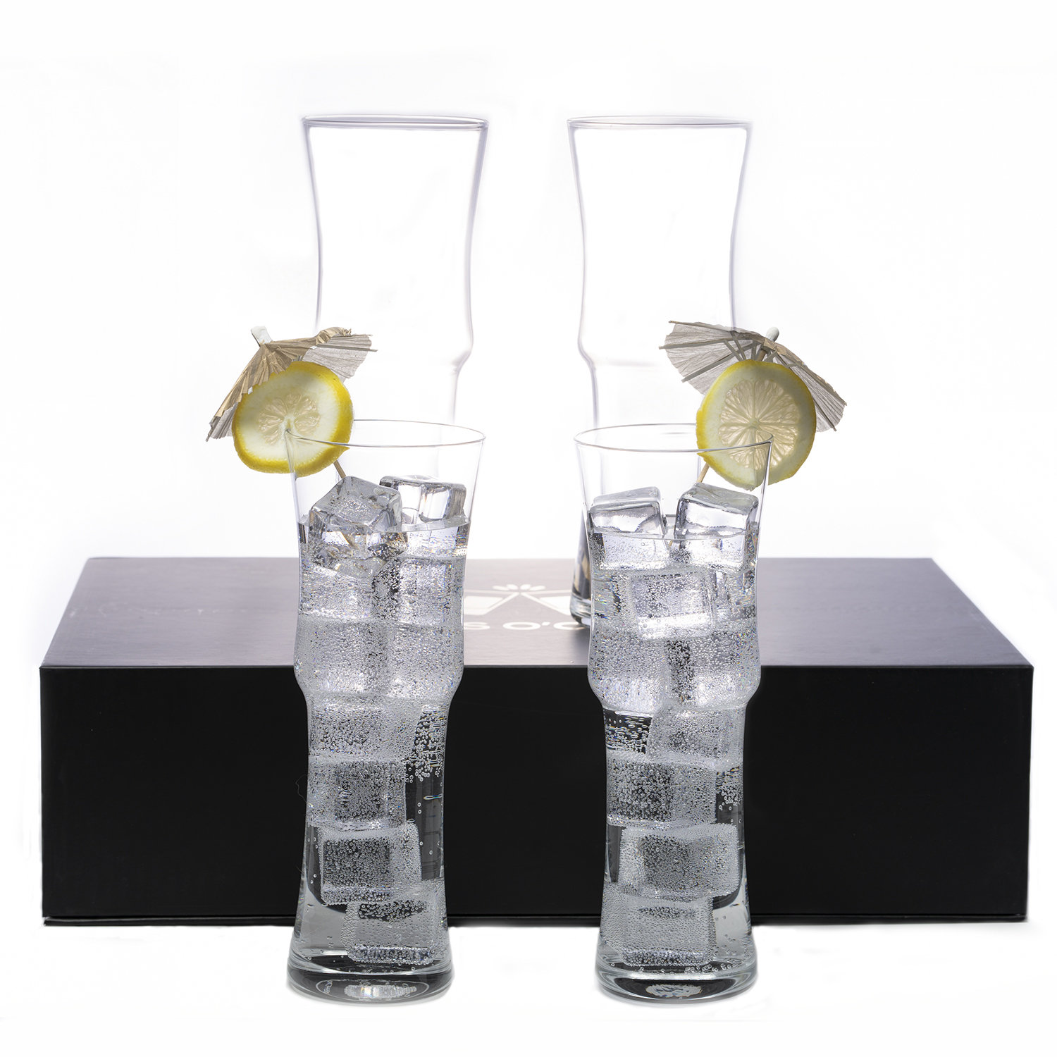 Lemonsoda Tall Cocktail Glasses - Handcrafted Cocktail Glass Set (15oz ...