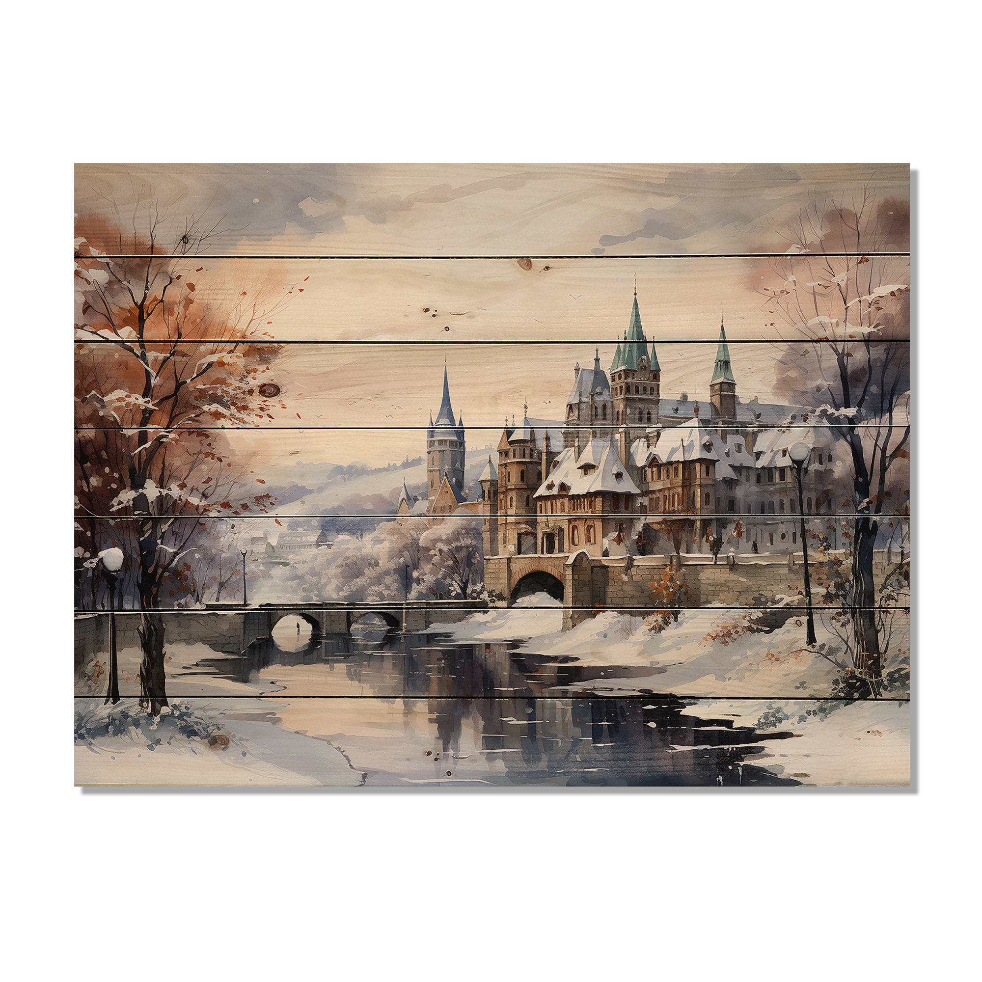 Winston Porter Wonderful Village Winter At Christmas I - Winter ...