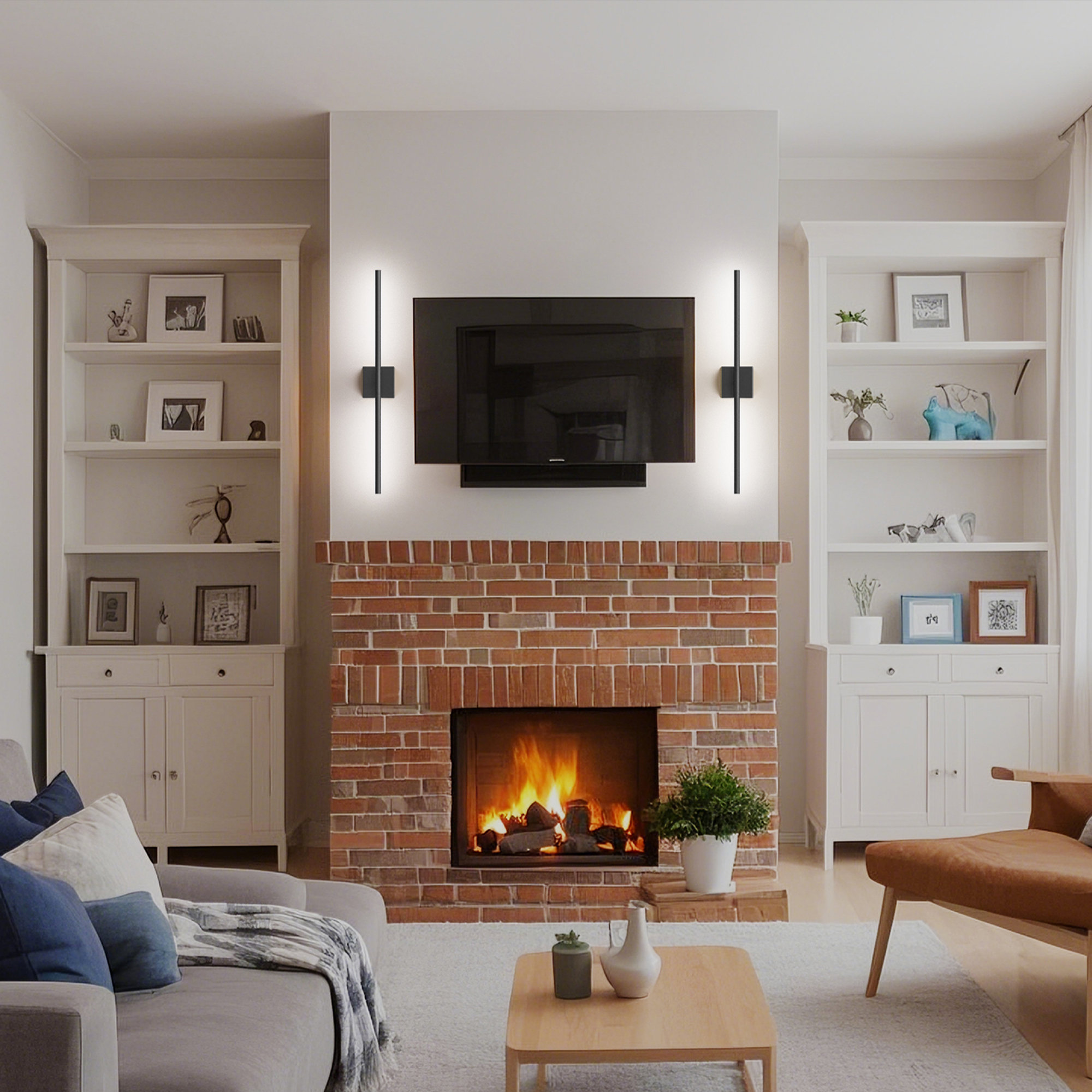 Brayden Studio® 28.3'' Timer LED Flush Mounted Sconces, 6000K ...