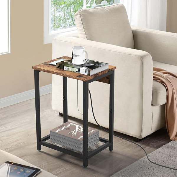 17 Stories End Table and Built-In Outlets | Wayfair
