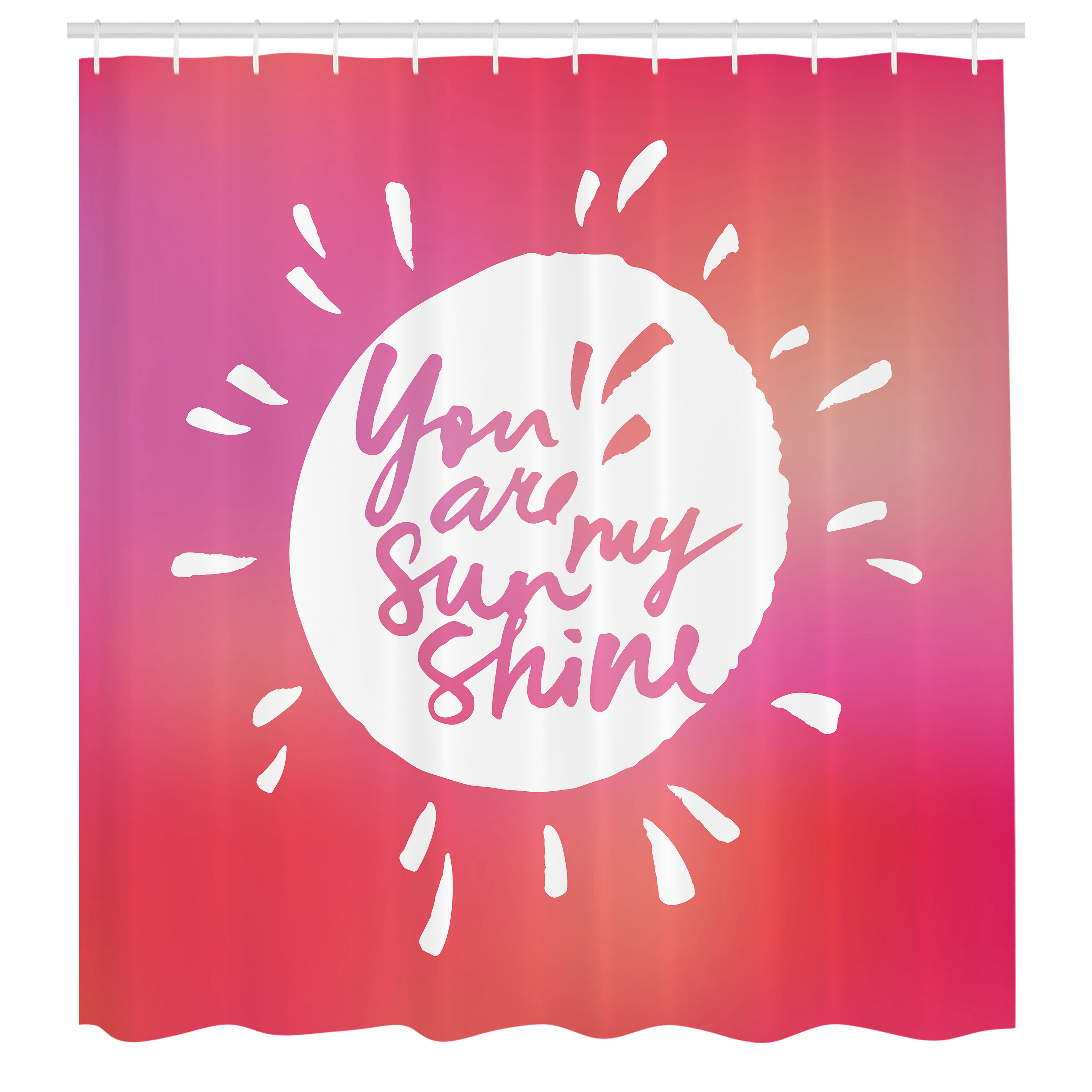 Dakota Fields Romance Shower Curtain Maroon Sun Maroon White | Wayfair