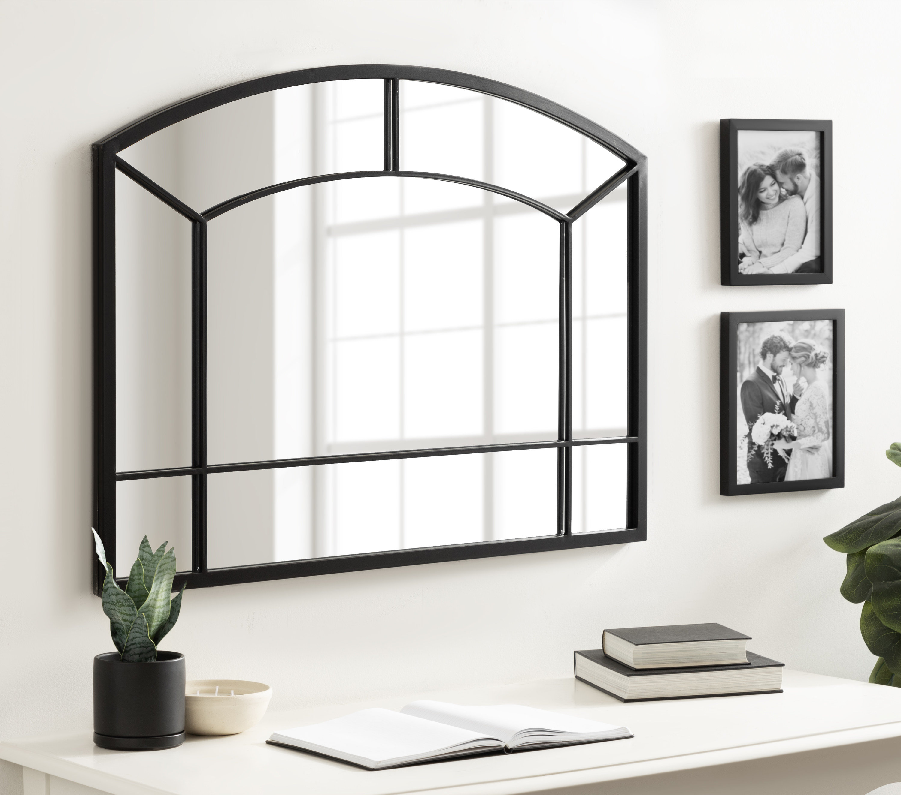 Lark Manor™ Arched Window Pane Wall Mirror & Reviews | Wayfair