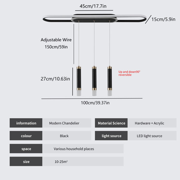 Ivy Bronx Muscato 3 - Light Cluster Cylinder LED Pendant & Reviews ...