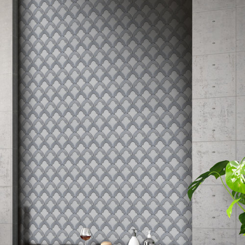 Fish Scale Floor Tiles & Wall Tiles You'll Love | Wayfair