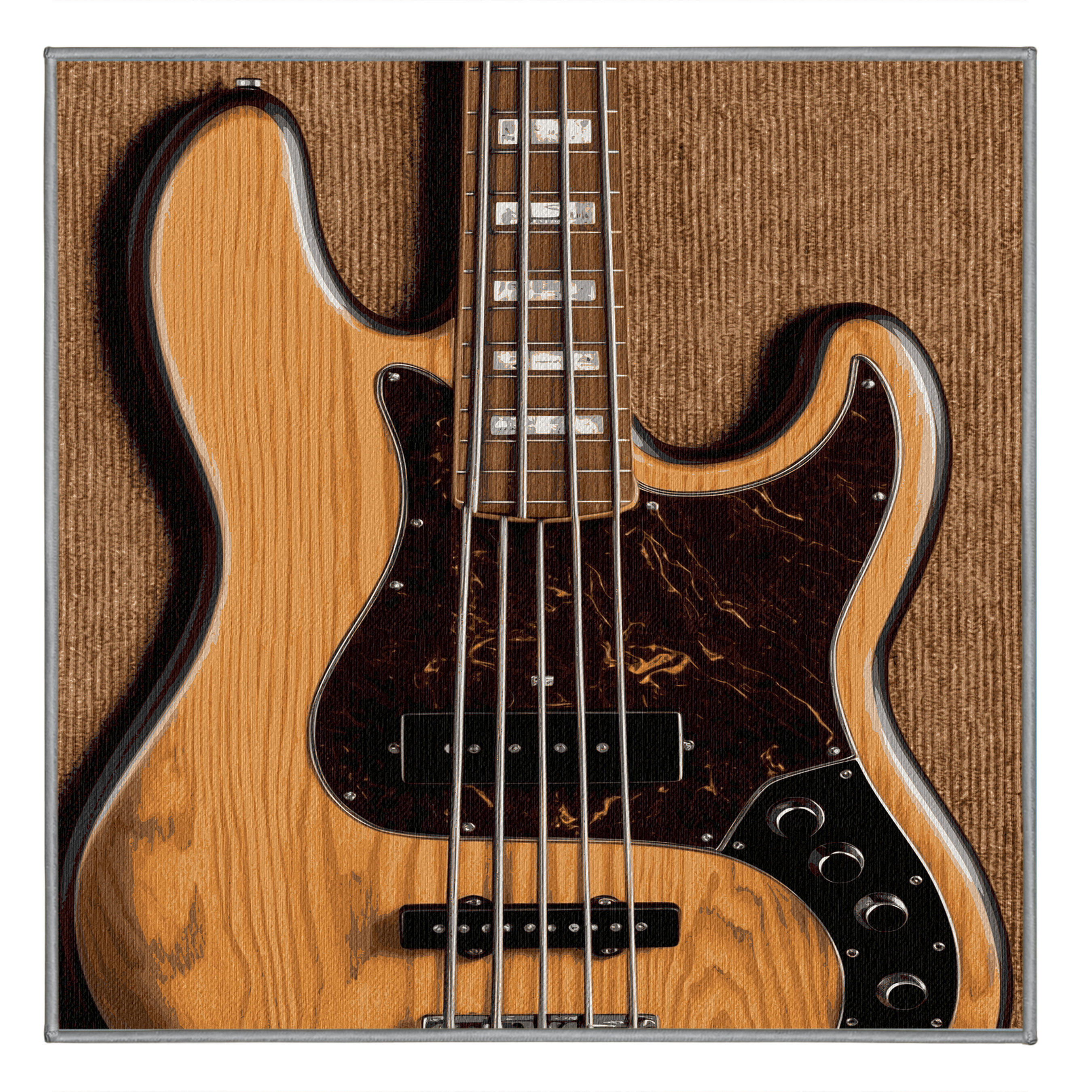 Dakota Fields Washable Bass Guitar Music Area Rug | Wayfair
