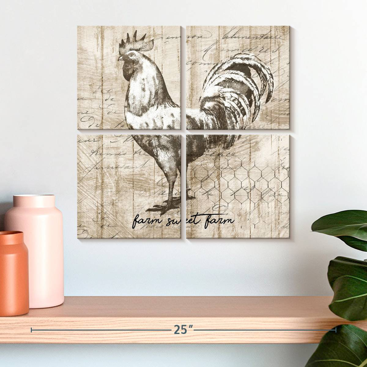 Trinx Kema Rustic Farm Rooster Wall Sign | Wayfair