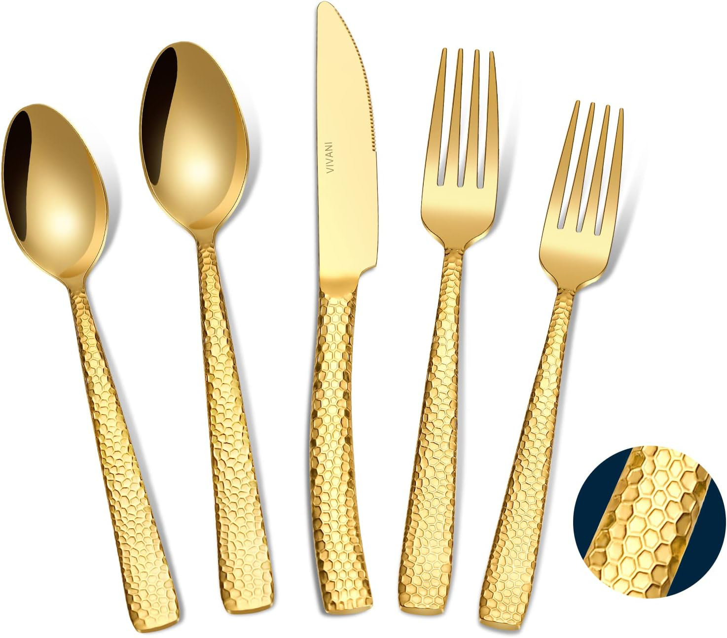 Xiangong 20 Piece 18/10 Stainless Steel Square Flatware Set For 4 ...