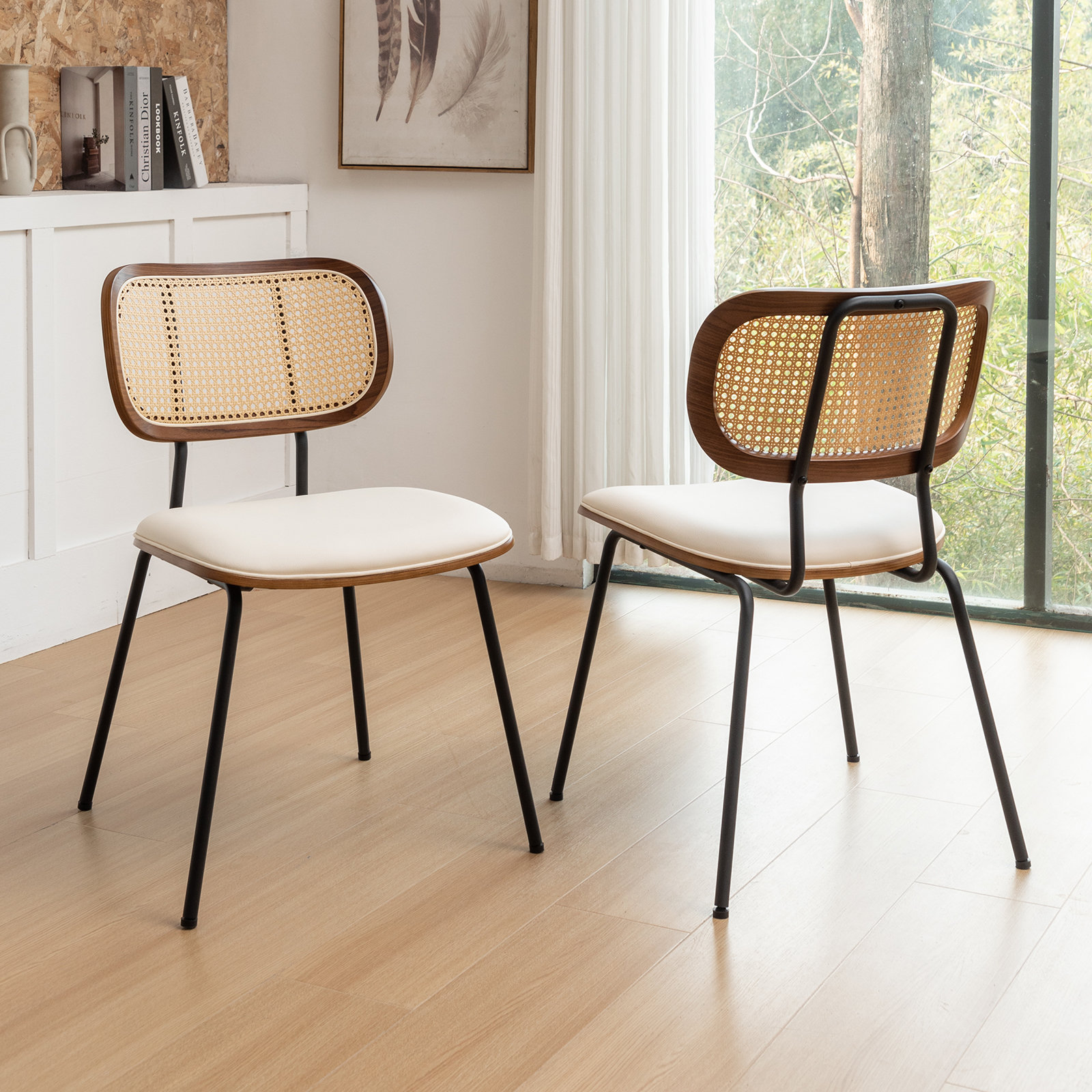 Bayou Breeze Bedran Vegan Leather Side Chair Dining Chair & Reviews ...