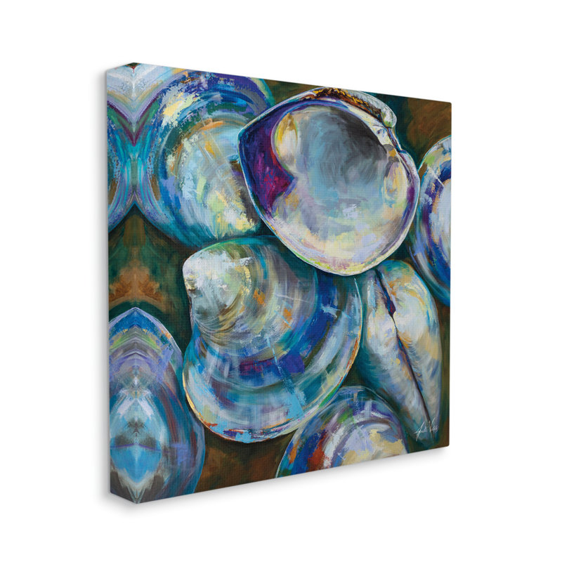 Stupell Industries Modern Clam Shells Coastal Invertebrate Seashell ...