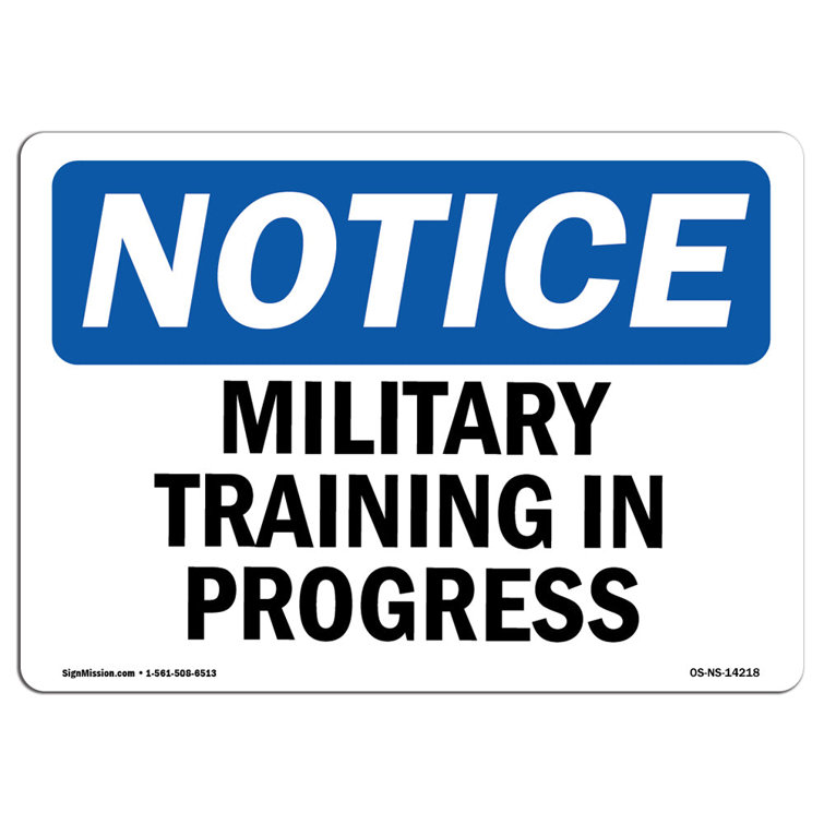 SignMission Military Training in Progress Sign | Wayfair