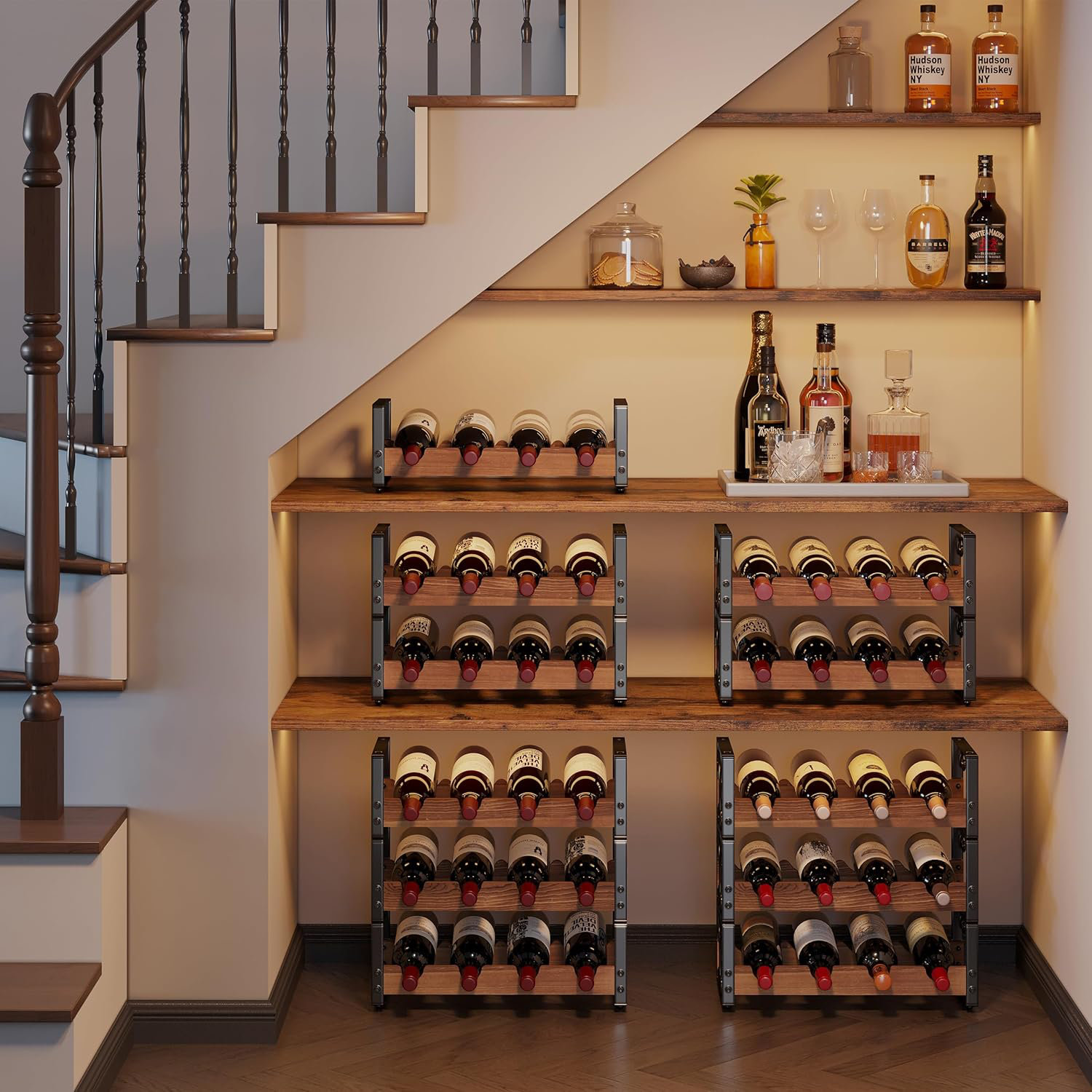 Trent Austin Design 3 Tier Wine Rack For 12 Bottles, Stackable Wine ...